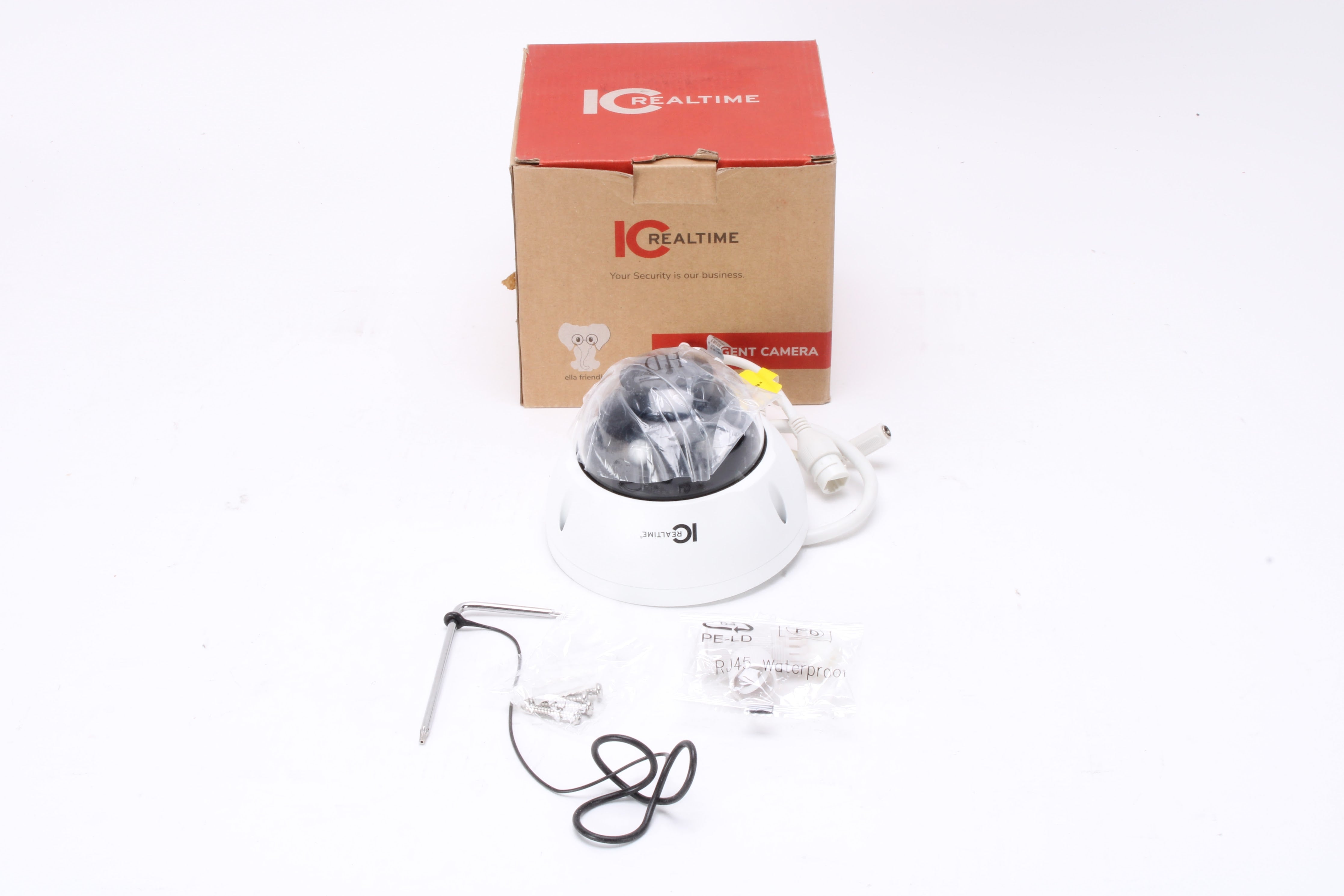 ICRealTime IPFX-D20V-IRW1 Dome Network Camera With Hardware and Tool – NTC Tech