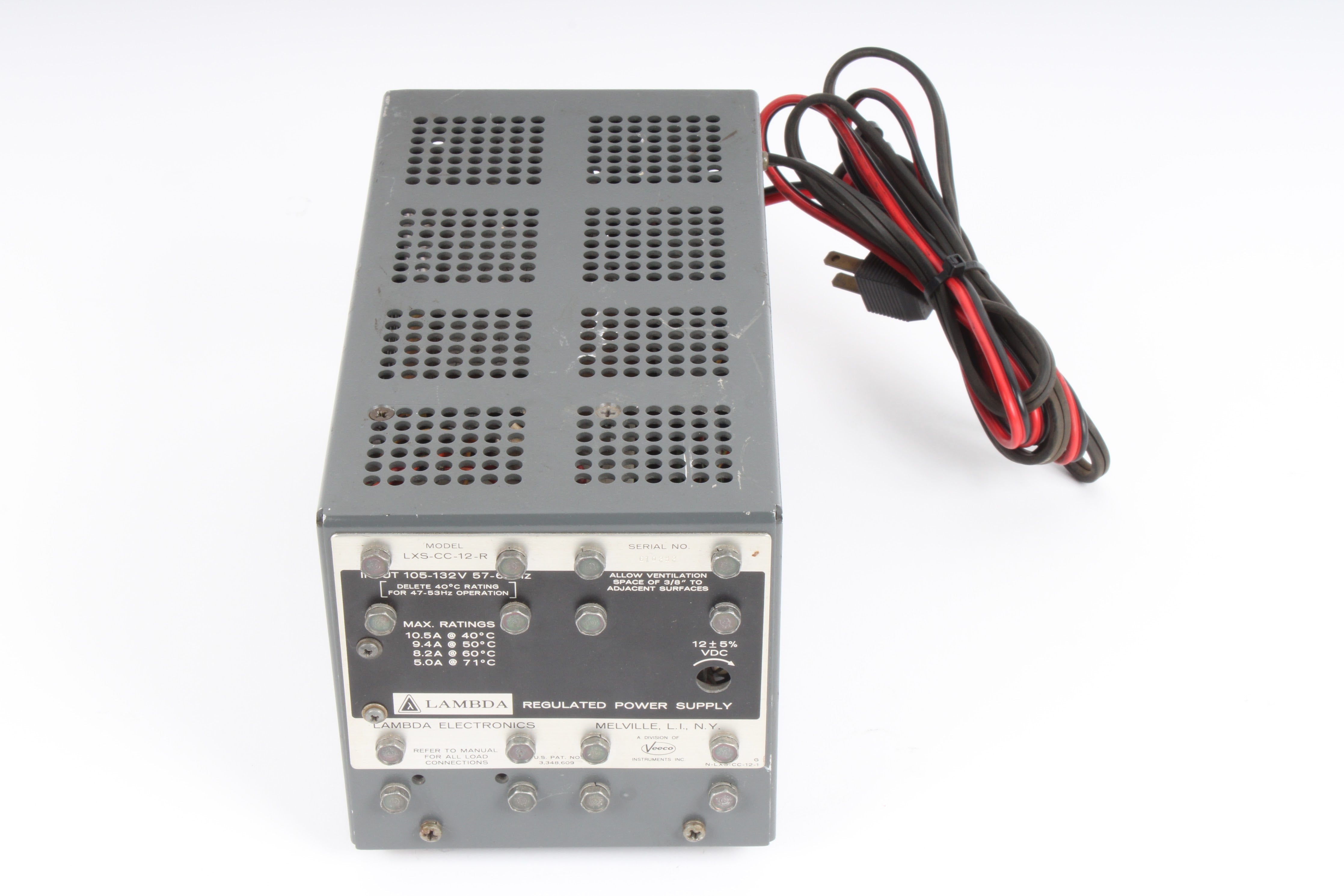 Veeco Lambda LXS-CC-12-R Regulated Power Supply With Power Cord and Le – NTC Tech