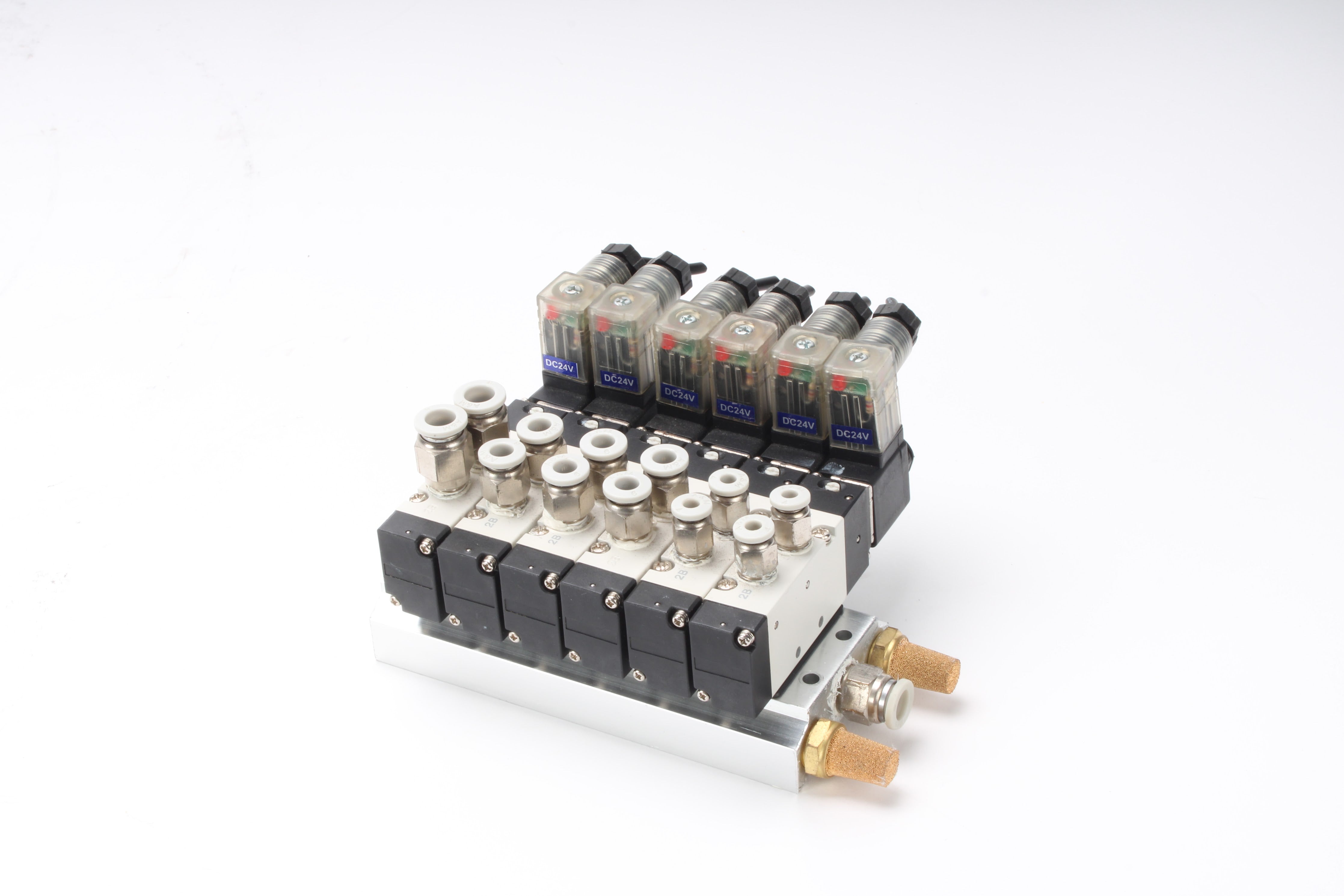 Mindman 6x MVSD1-180-4E1 Solenoid Air Valves With Manifold – NTC Tech