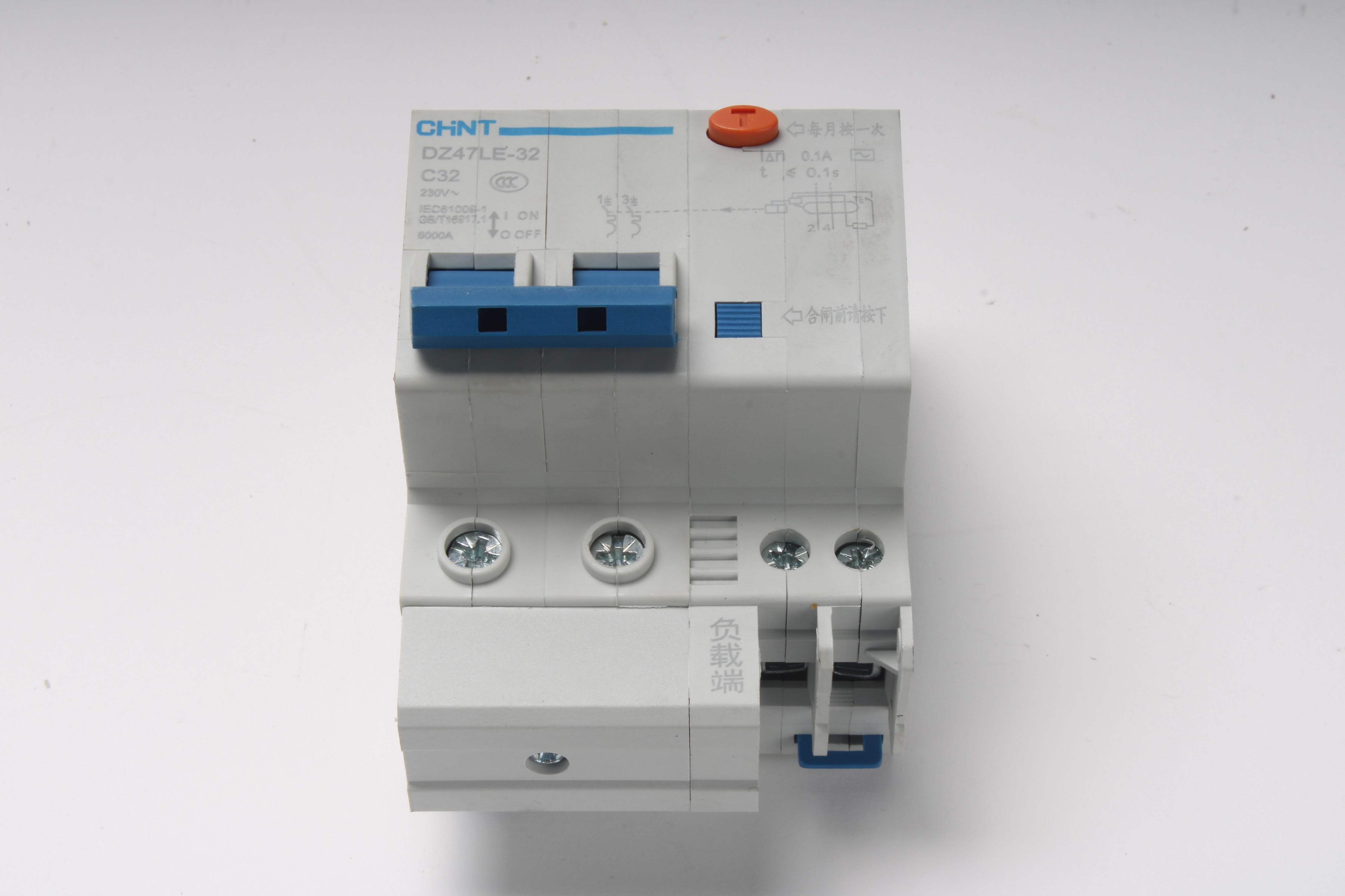 CHINT DZ47LE-32 C32 230V 50Hz Earth Leakage Protection Circuit Breaker – NTC Tech