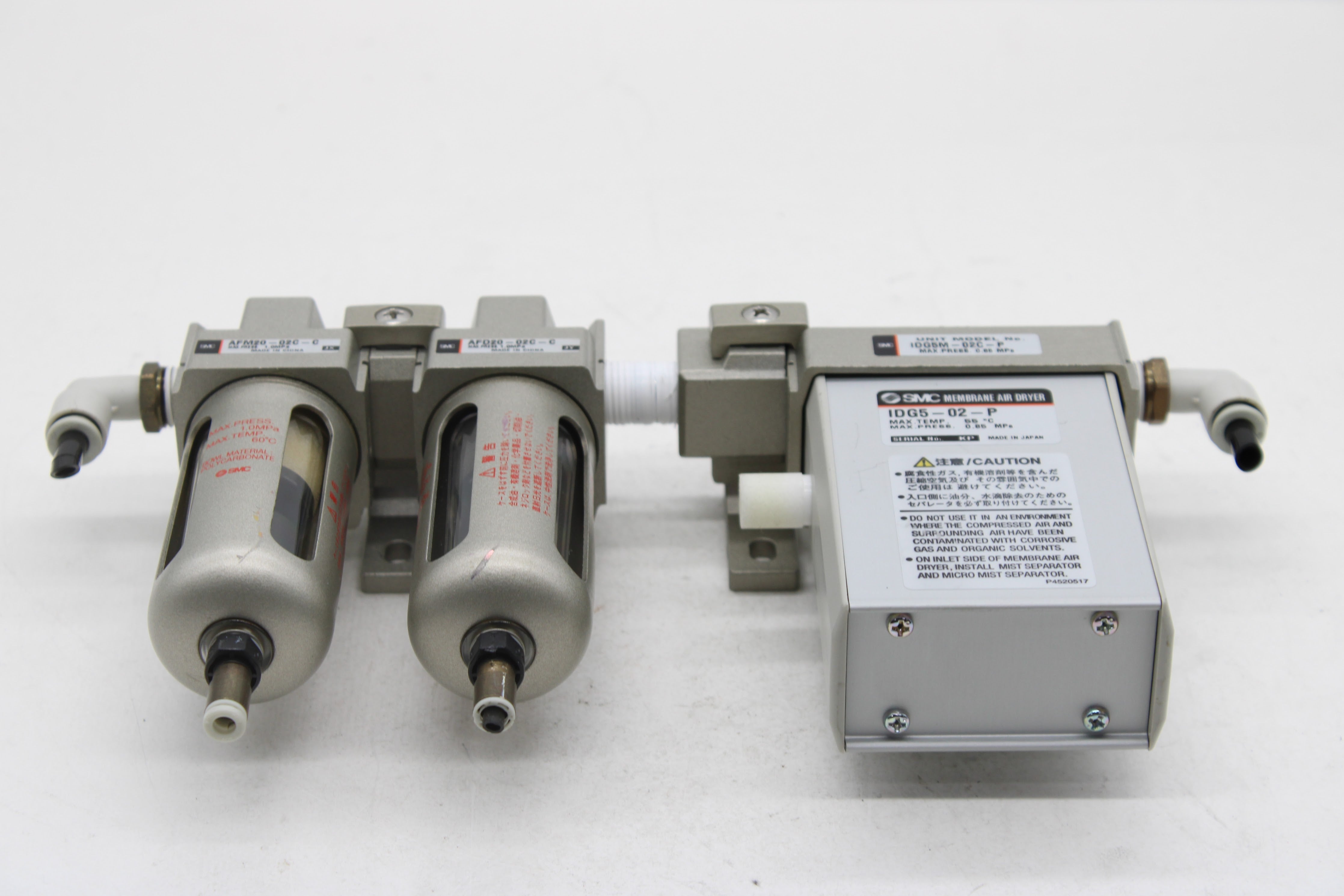 SMC 2x: AFM20-02C-C Mist Separater With SMC IDG5M-02C-P Membrane Air D – NTC Tech