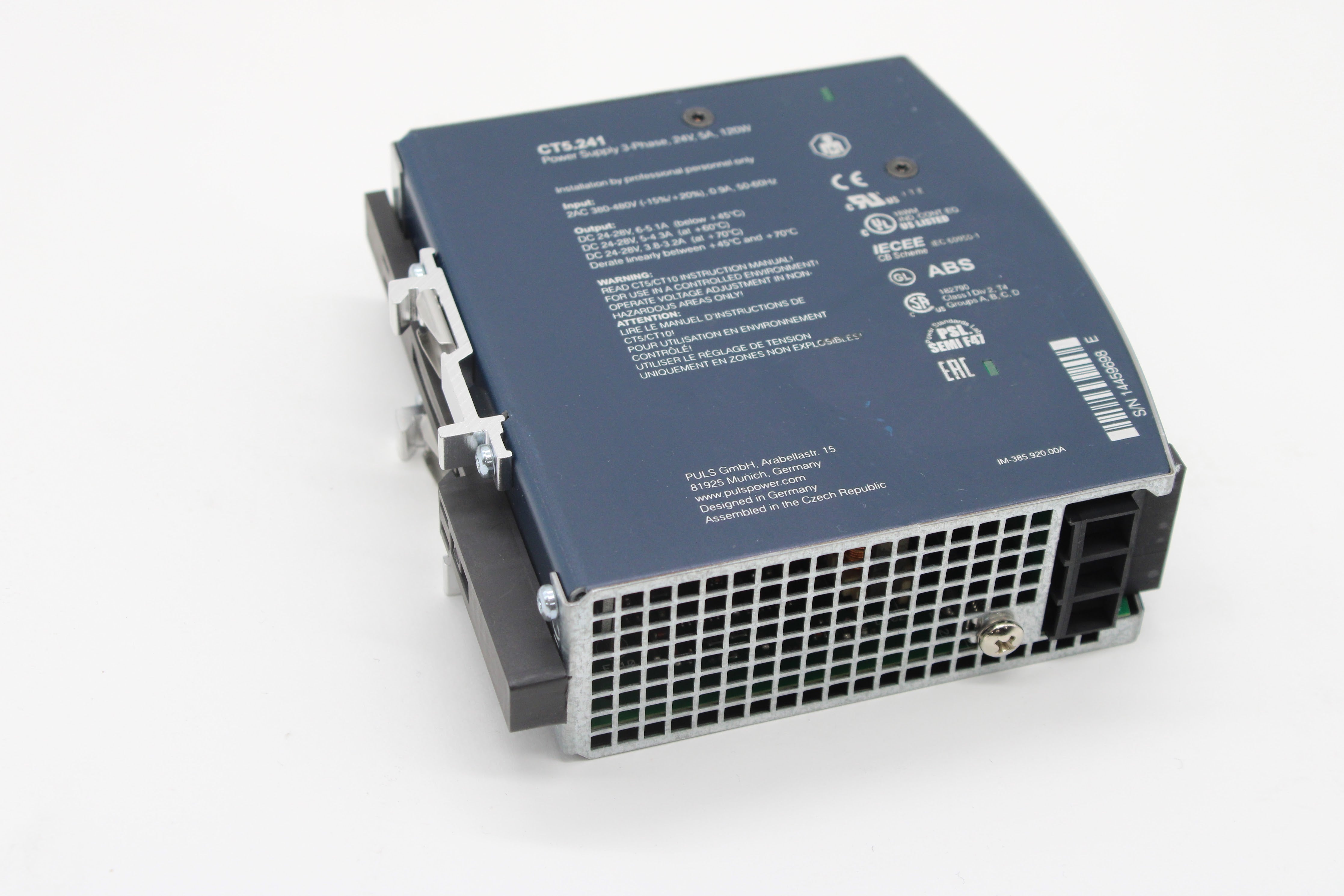 PULS CT5.241 Power Supply 3 phase 24V 5A 120W Din Rail – NTC Tech