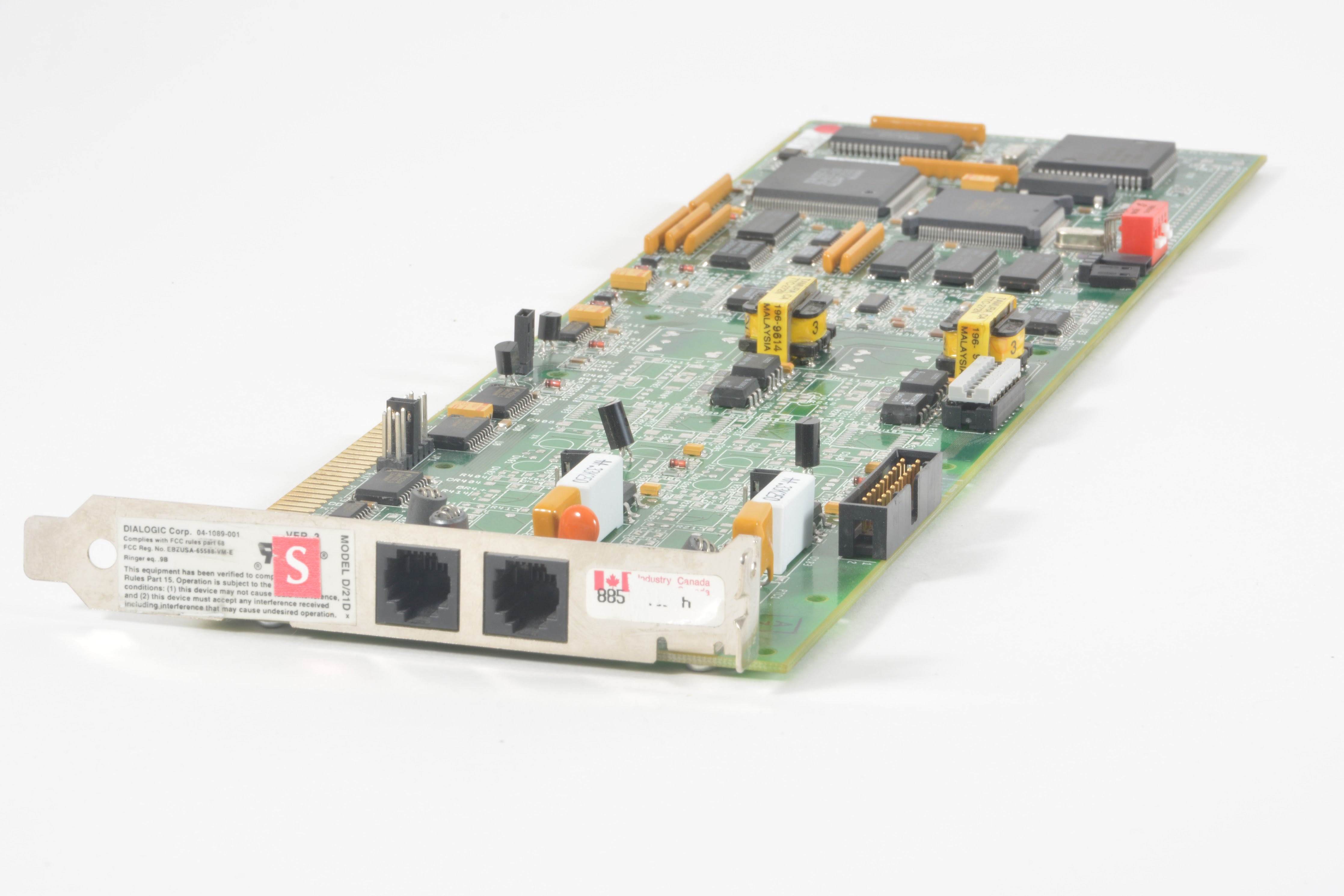 Dialogic Corp 85-0155-020 Rev B D/21D 2-Port Voice Board – NTC Tech