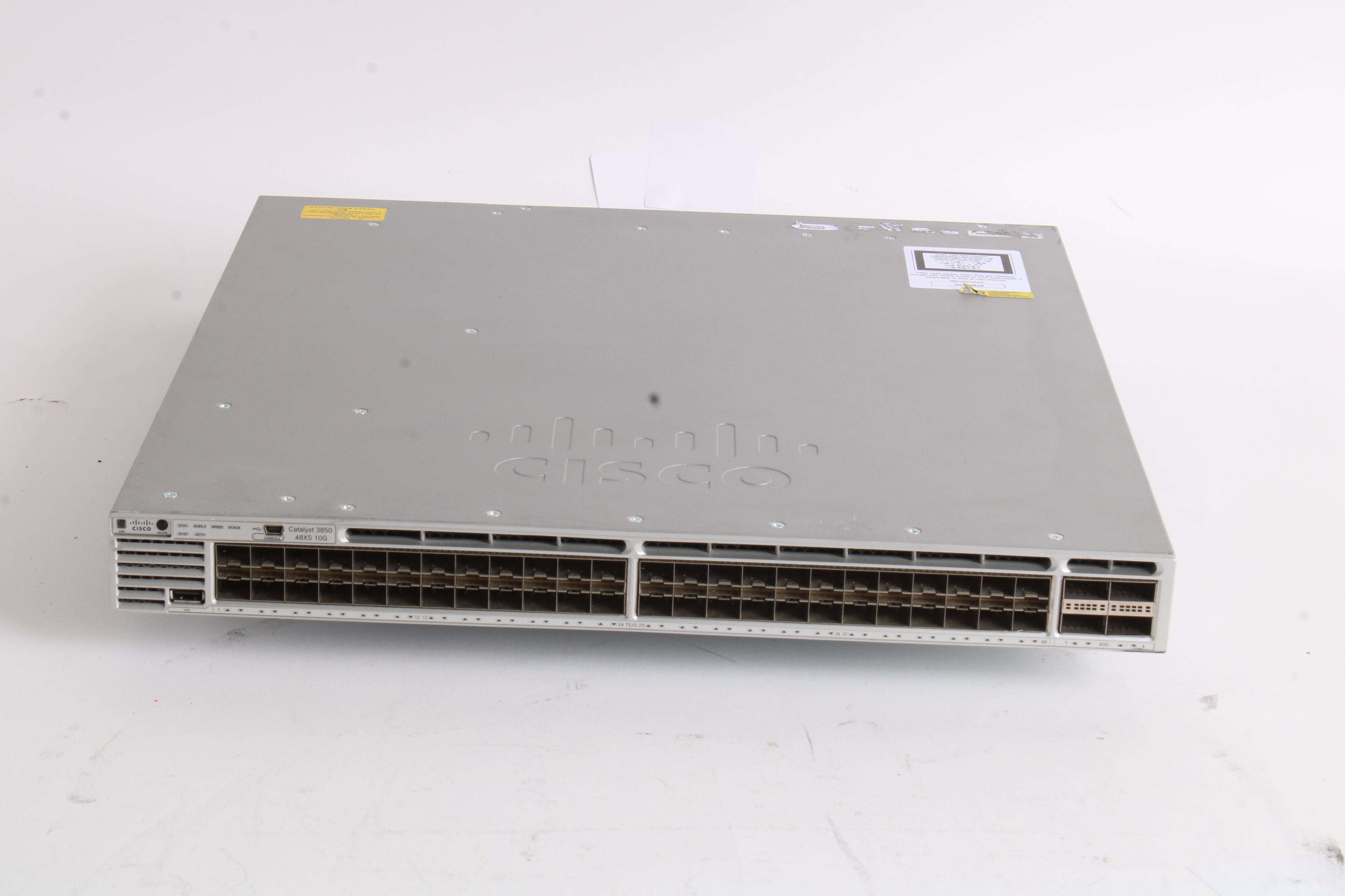 Cisco WS-C3850-48XS-S Catalyst 3850 48 Port 10G Fiber Switch 2x PSU - – NTC Tech