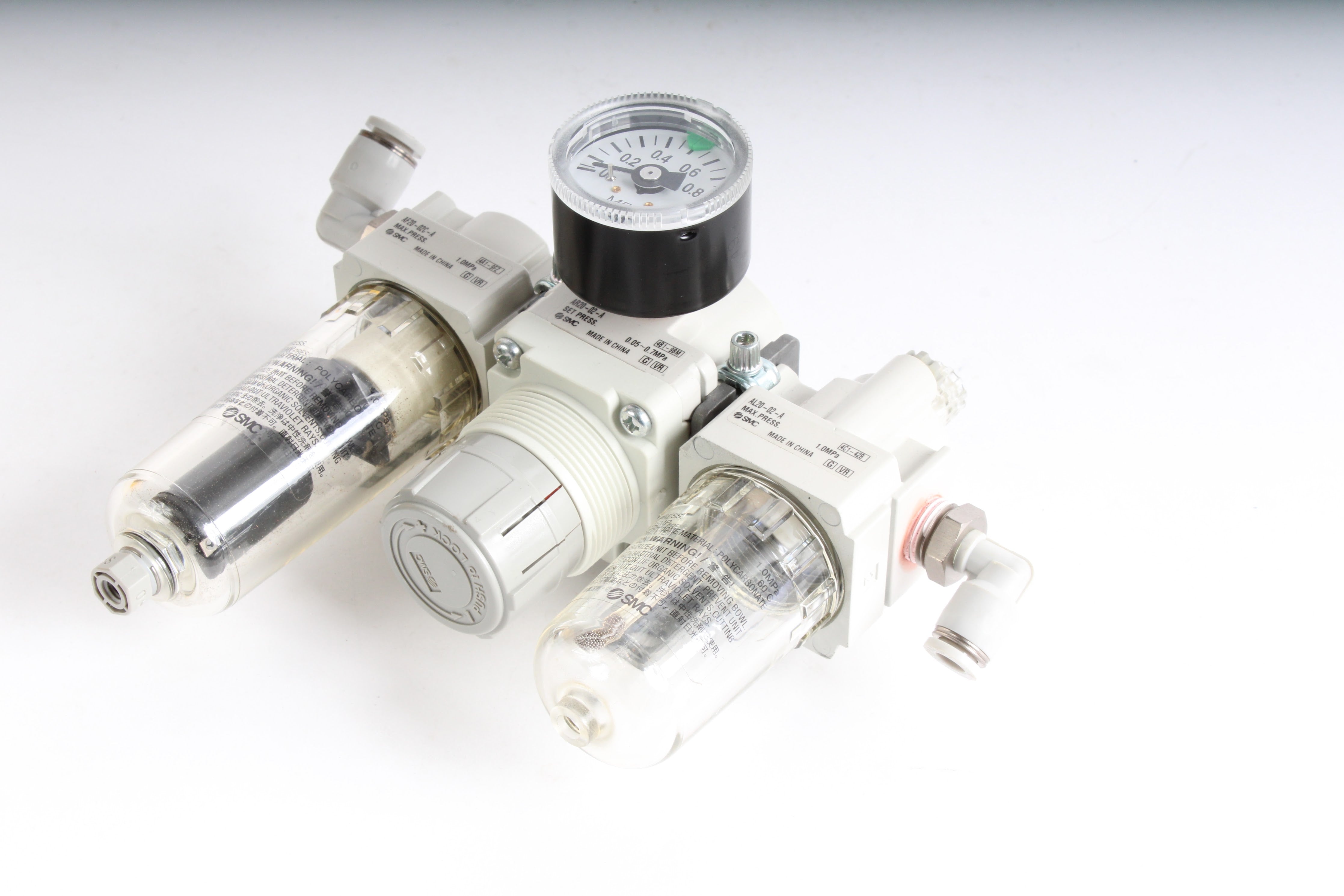 SMC AF20-02C-A Filter, AR20-02-A Pressure Regulator, AL20-02-A Air Fil – NTC Tech