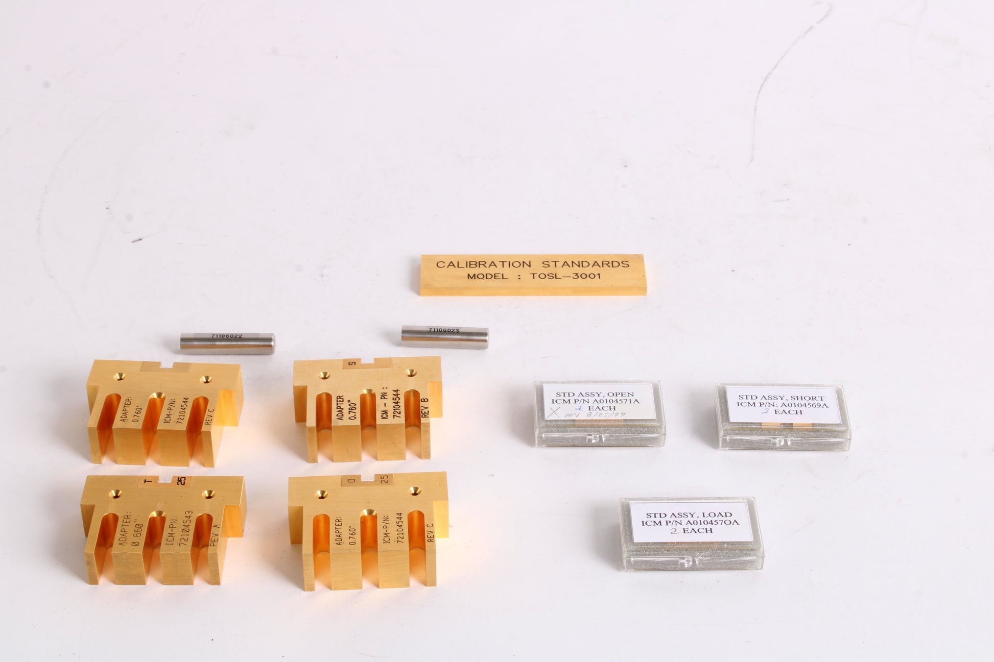 Intercontinental Microwave Calibration Standards TOSL-3001 / 0.760 Ada ...