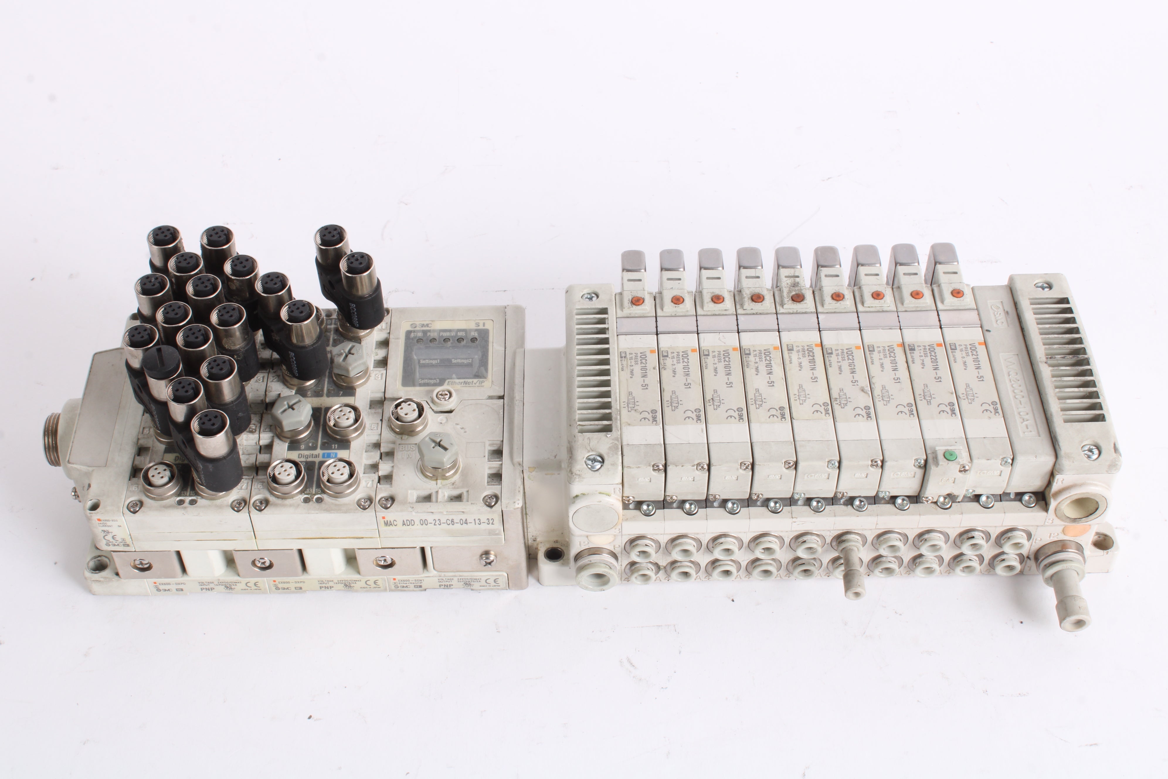 SMC EX600-SEN1 Serial Interface Unit + 2x EX600-DXPD EX600-ED3 VV5QC21 ...