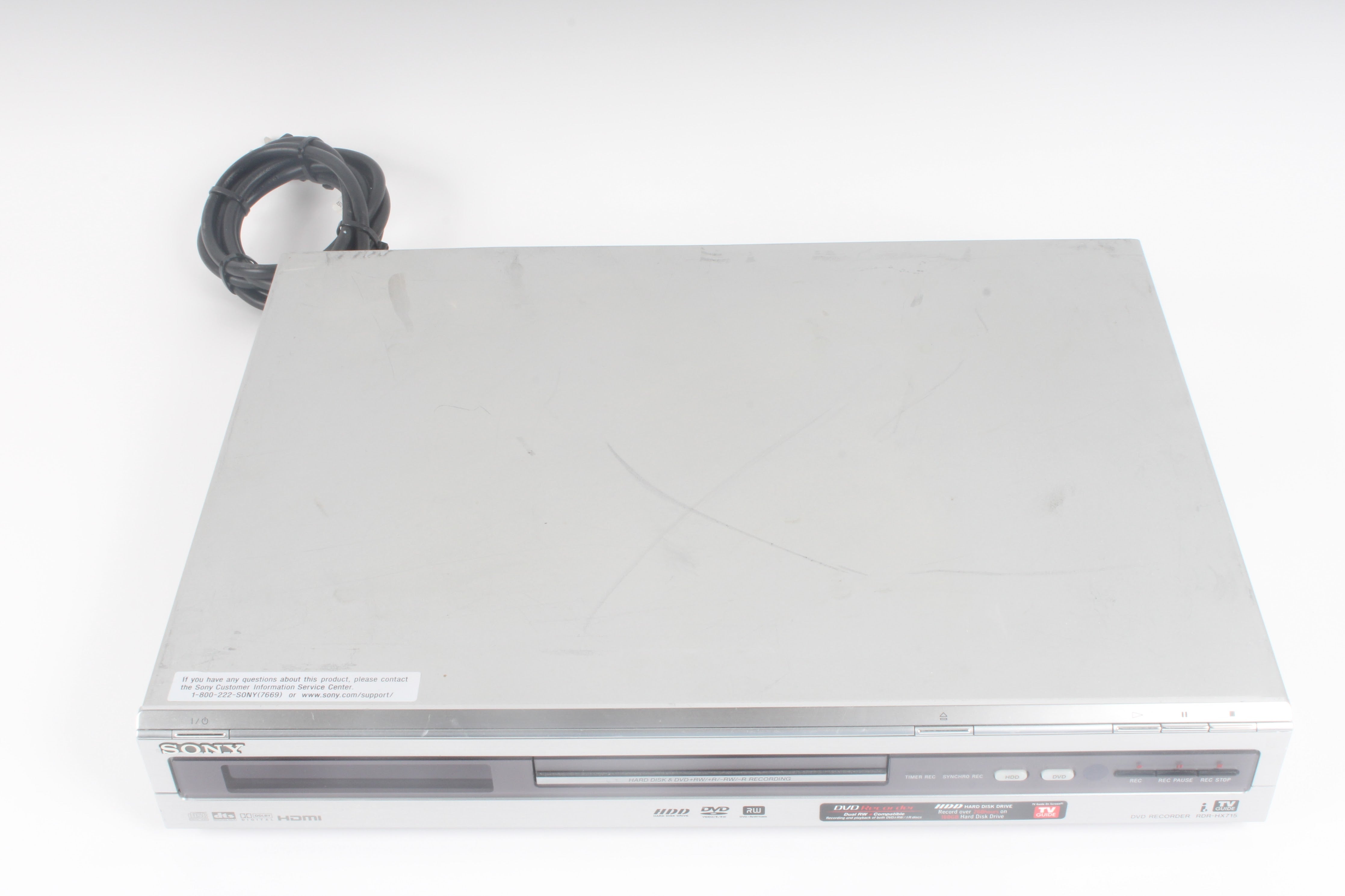 Sony RDR-HX715 DVD Recorder Player Combo With Power Cord – NTC Tech