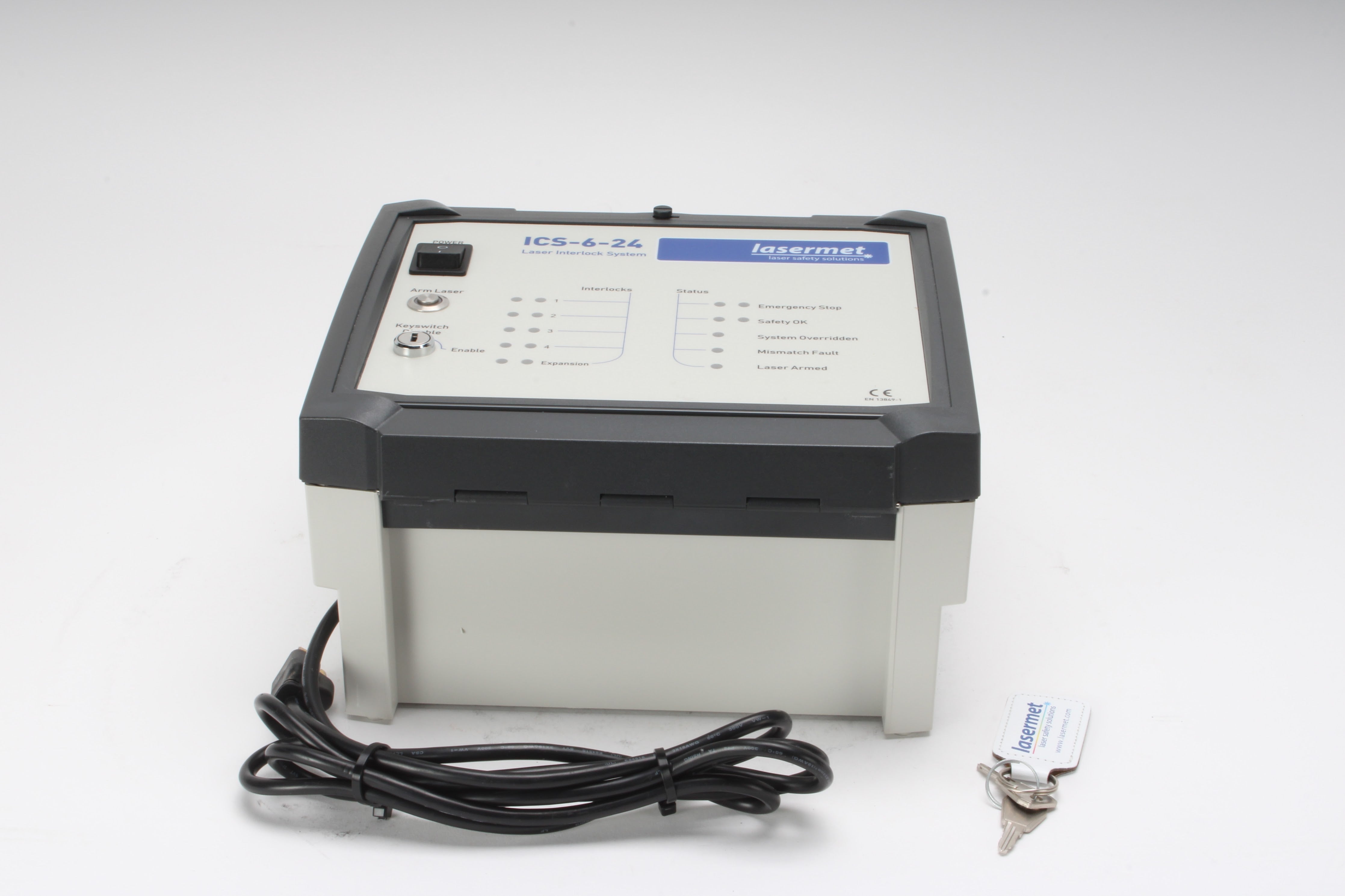 Lasermet ICS-6-24 Laser Safety Interlock Controller W/ 2x Keys and Pow ...