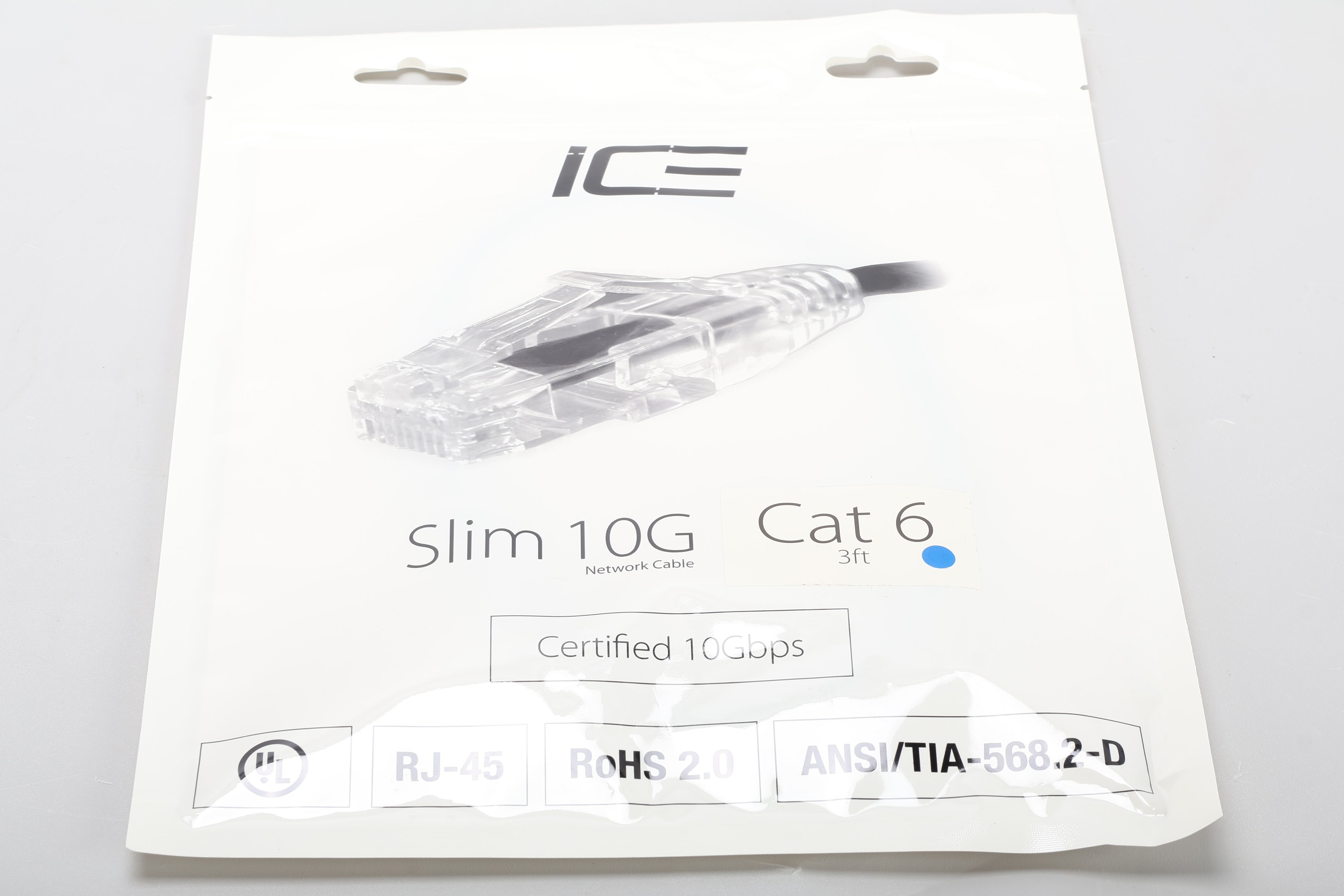 Ice Cable Systems Slim 10G Cat 6 RJ-45 Network Cable 3ft - NEW Lot of ...
