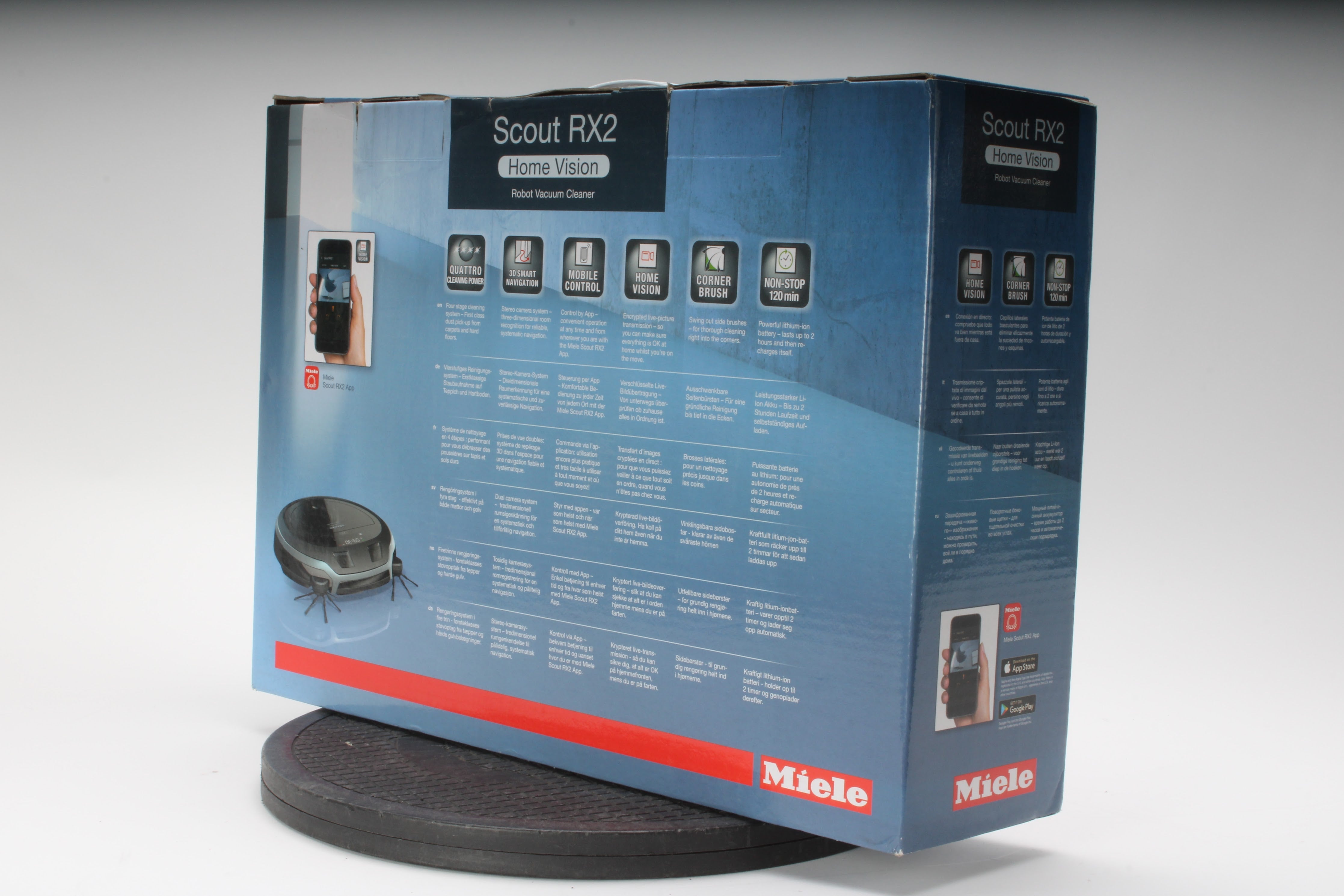 Miele Scout RX2 Home Vision Robot Vacuum With Power Supply & Accessori ...