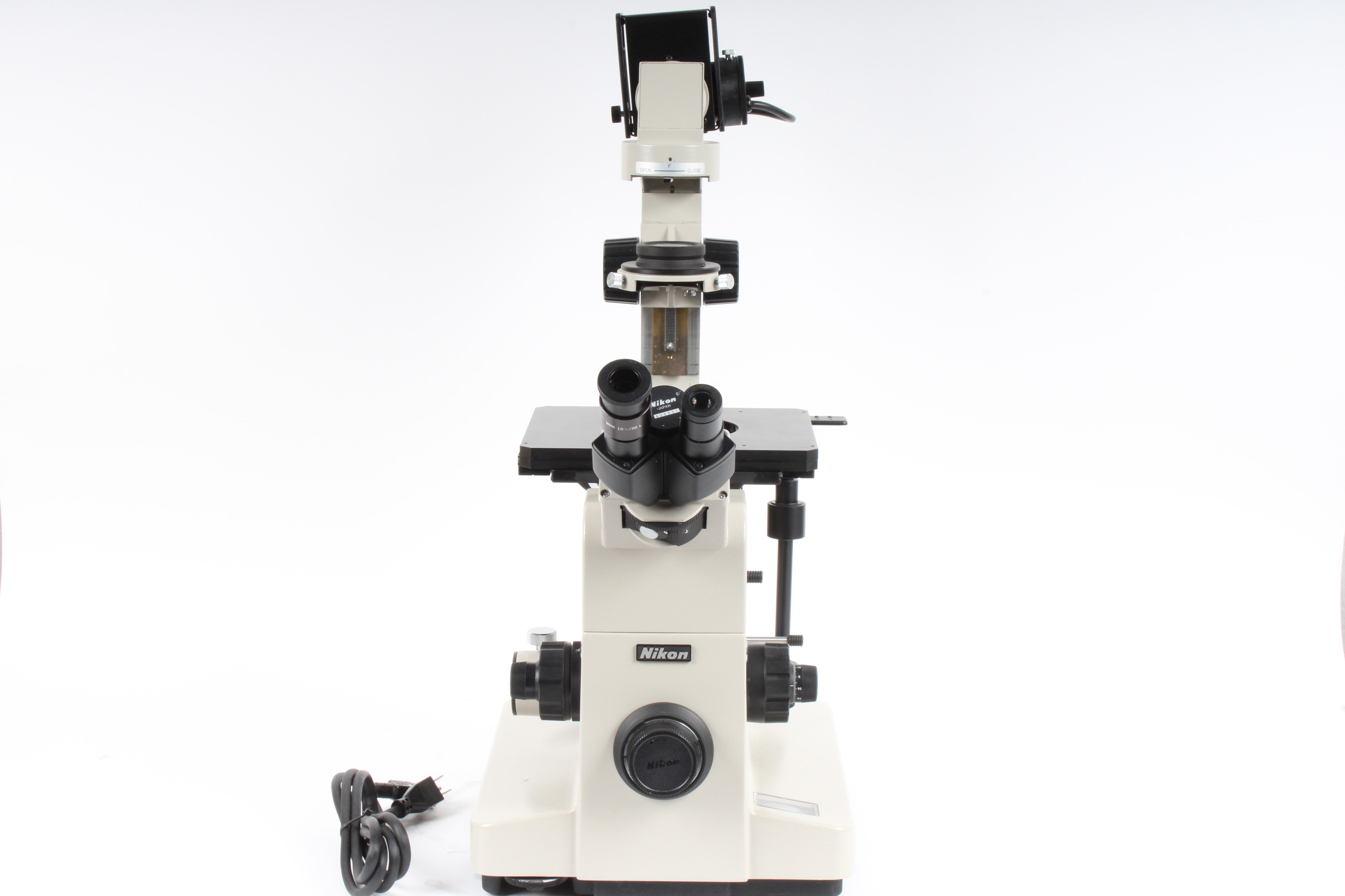 Nikon Diaphot Inverted Phase Contrast Microscope W/ Objectives & Eyepi ...