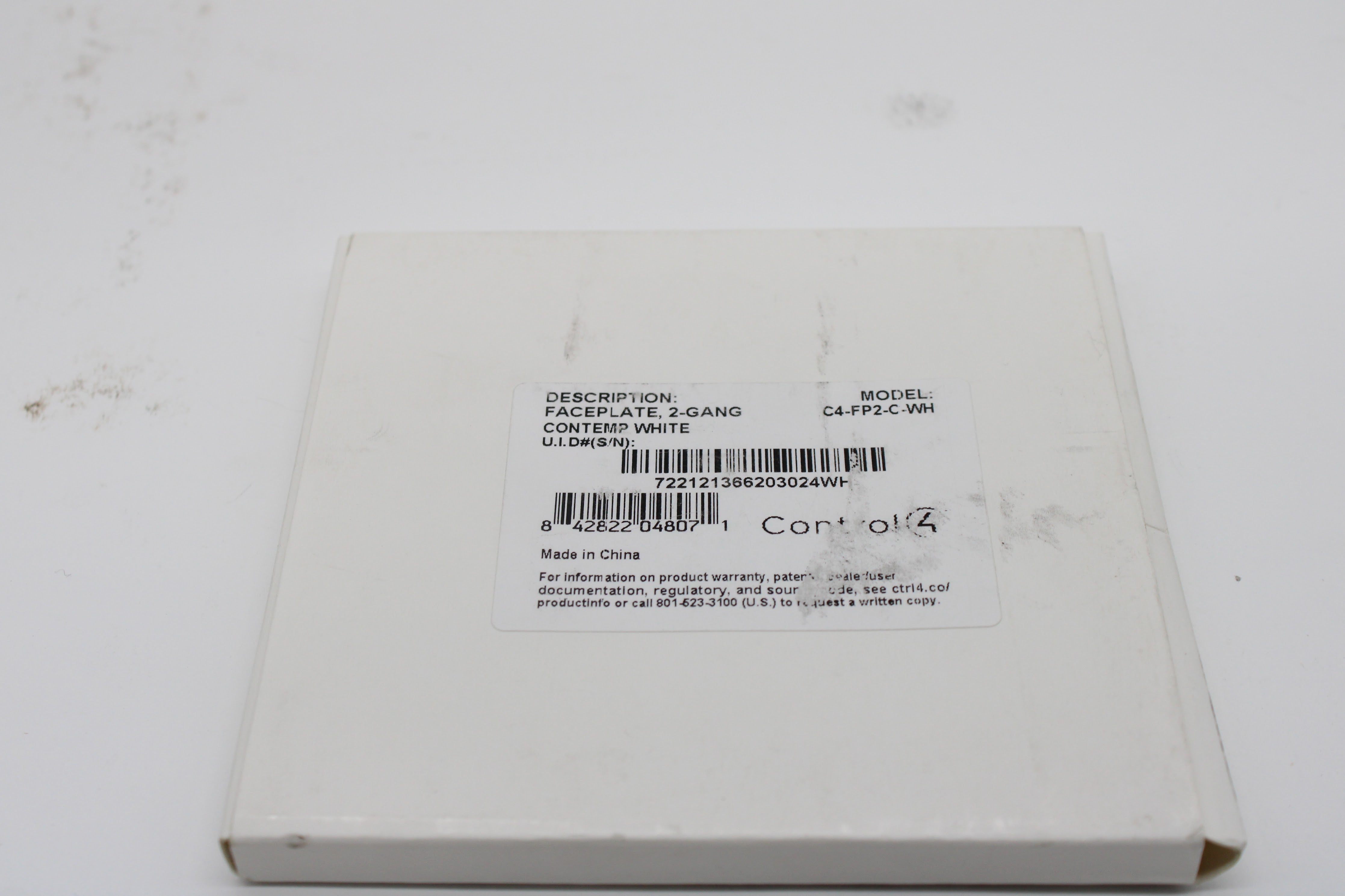 Control4 C4-FP2-C-WH Faceplate 2-Gang Contemporary White – NTC Tech