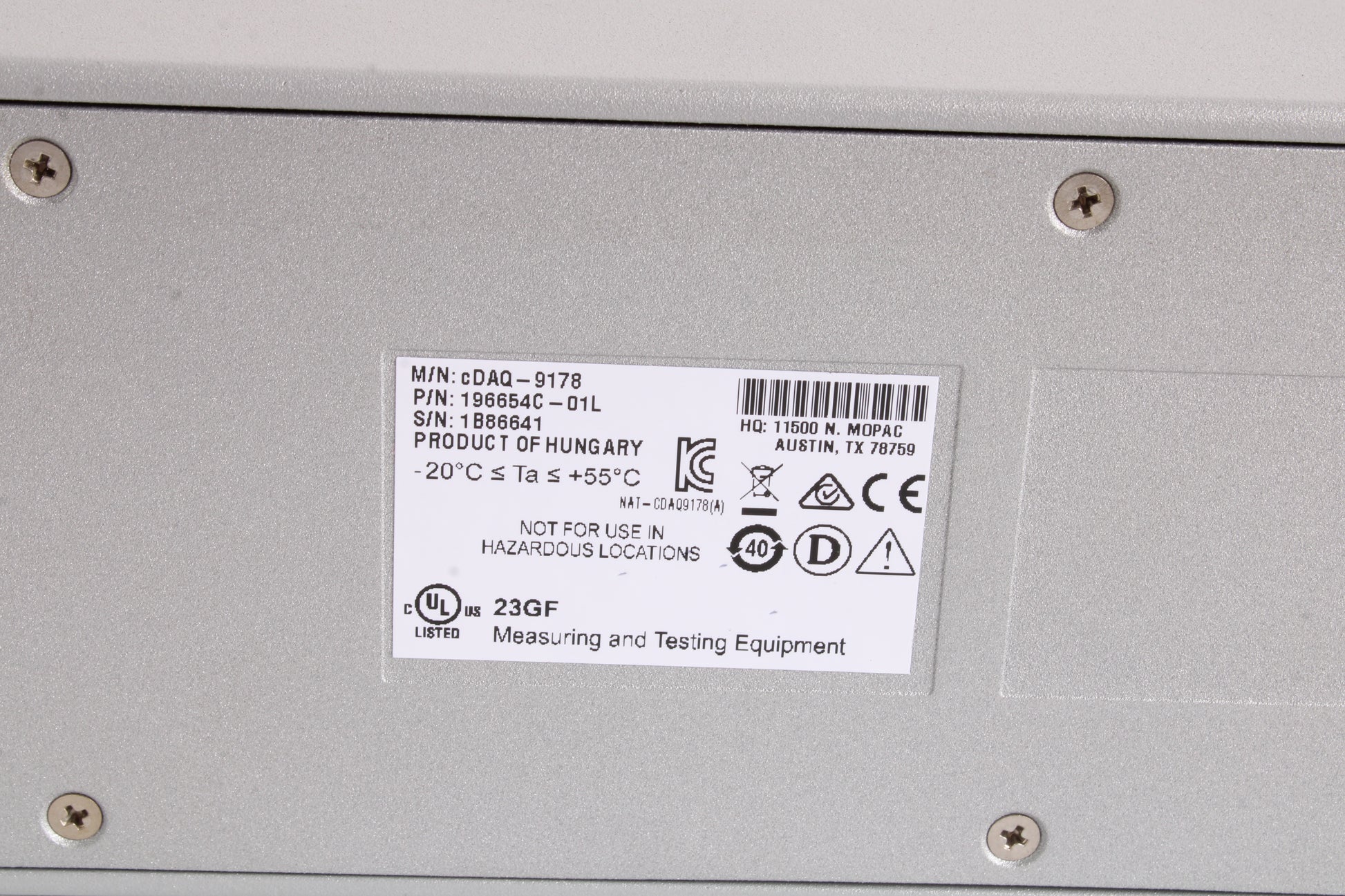 National Instruments NI cDAQ-9178 NI CompactDAQ Chassis - No Power Sup ...