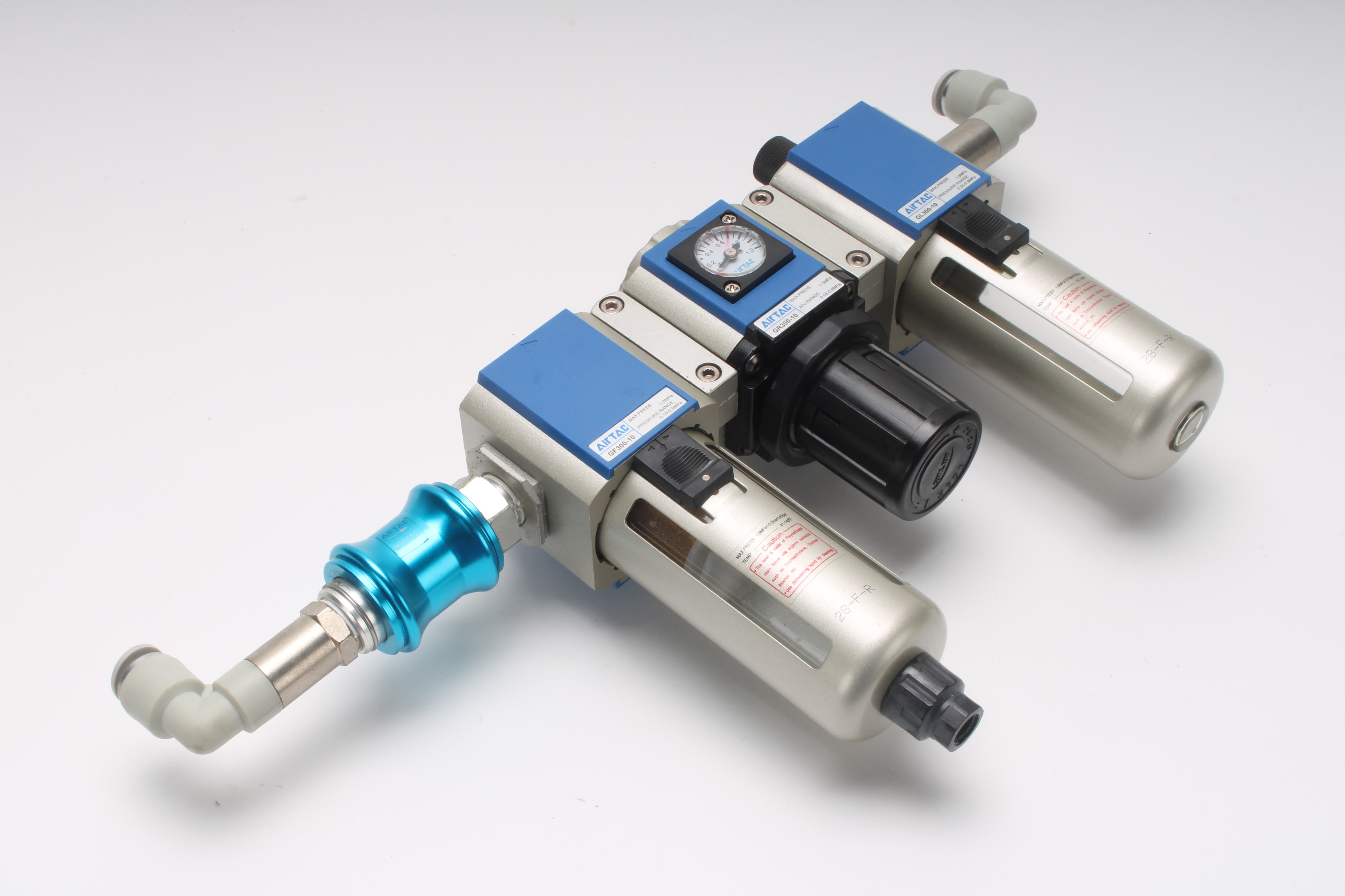 Airtac GF300-10 Air Control Filter With GR300-10 Regulator, GL300-10 L ...