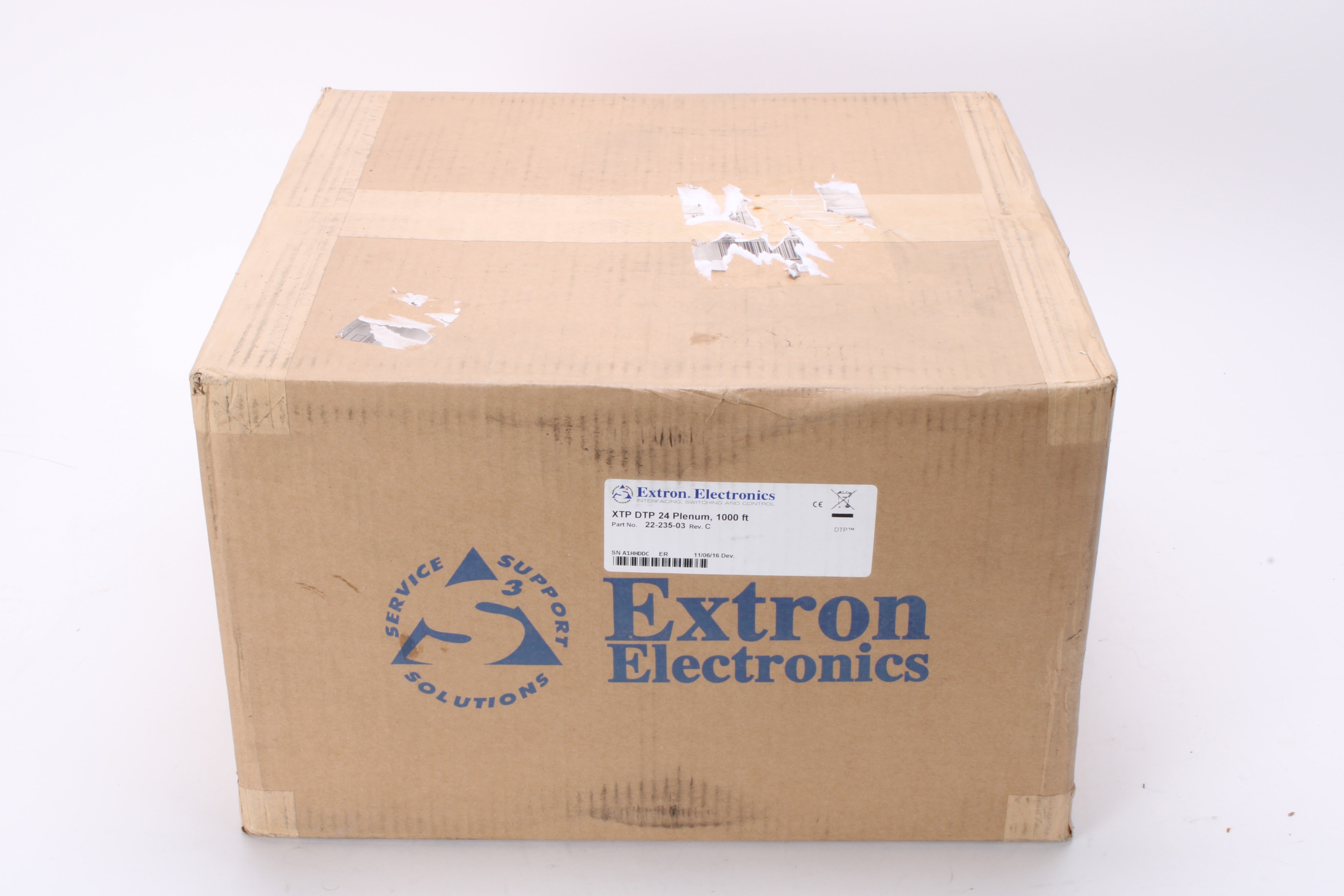 Extron XTP DTP 24 Shielded Twisted Pair Cable – Plenum-Rated, 1000ft S ...