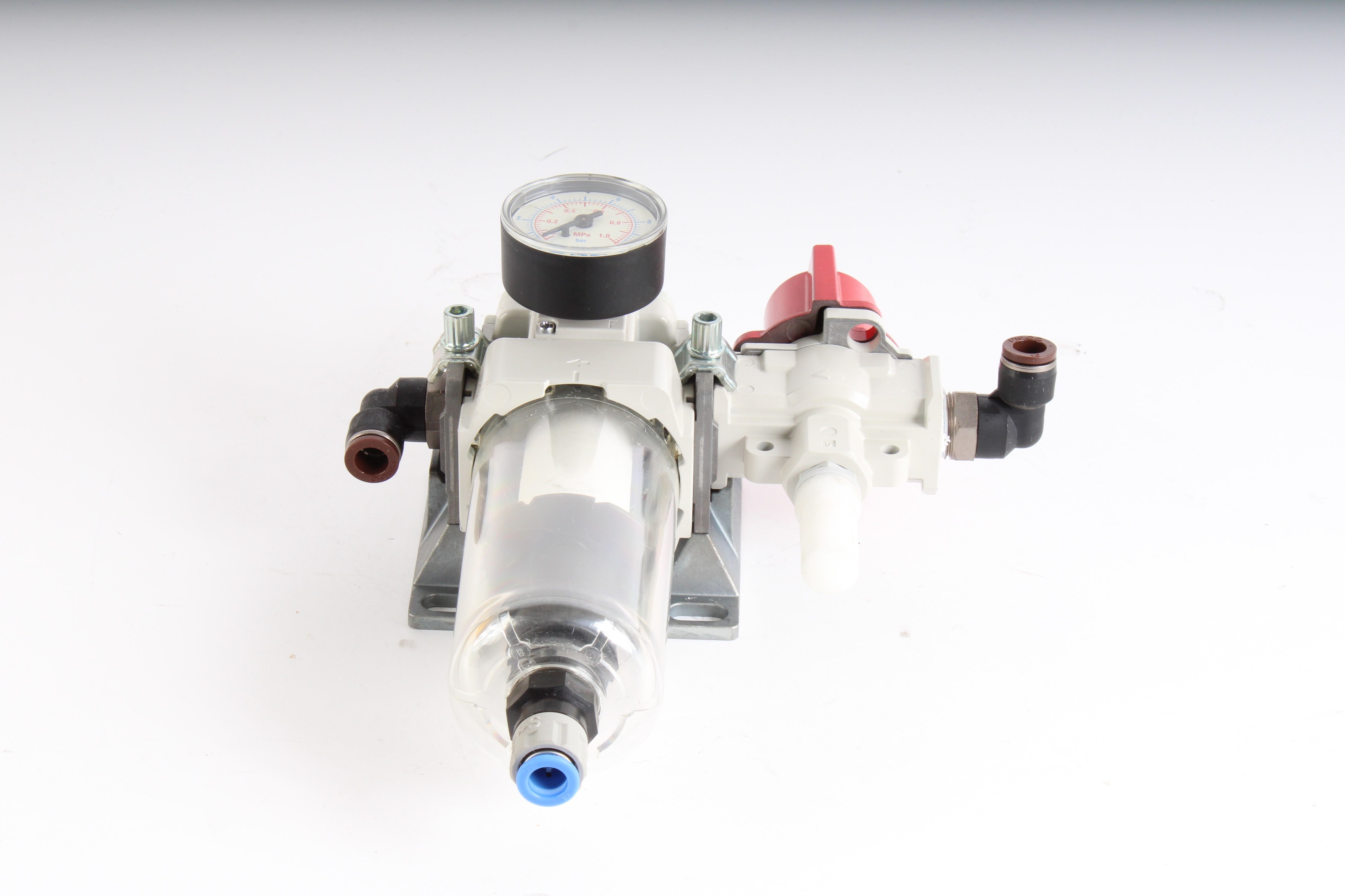 SMC AW40-F04C-B Filter Regulator + VHS40-F04B Single Action Relief Val ...