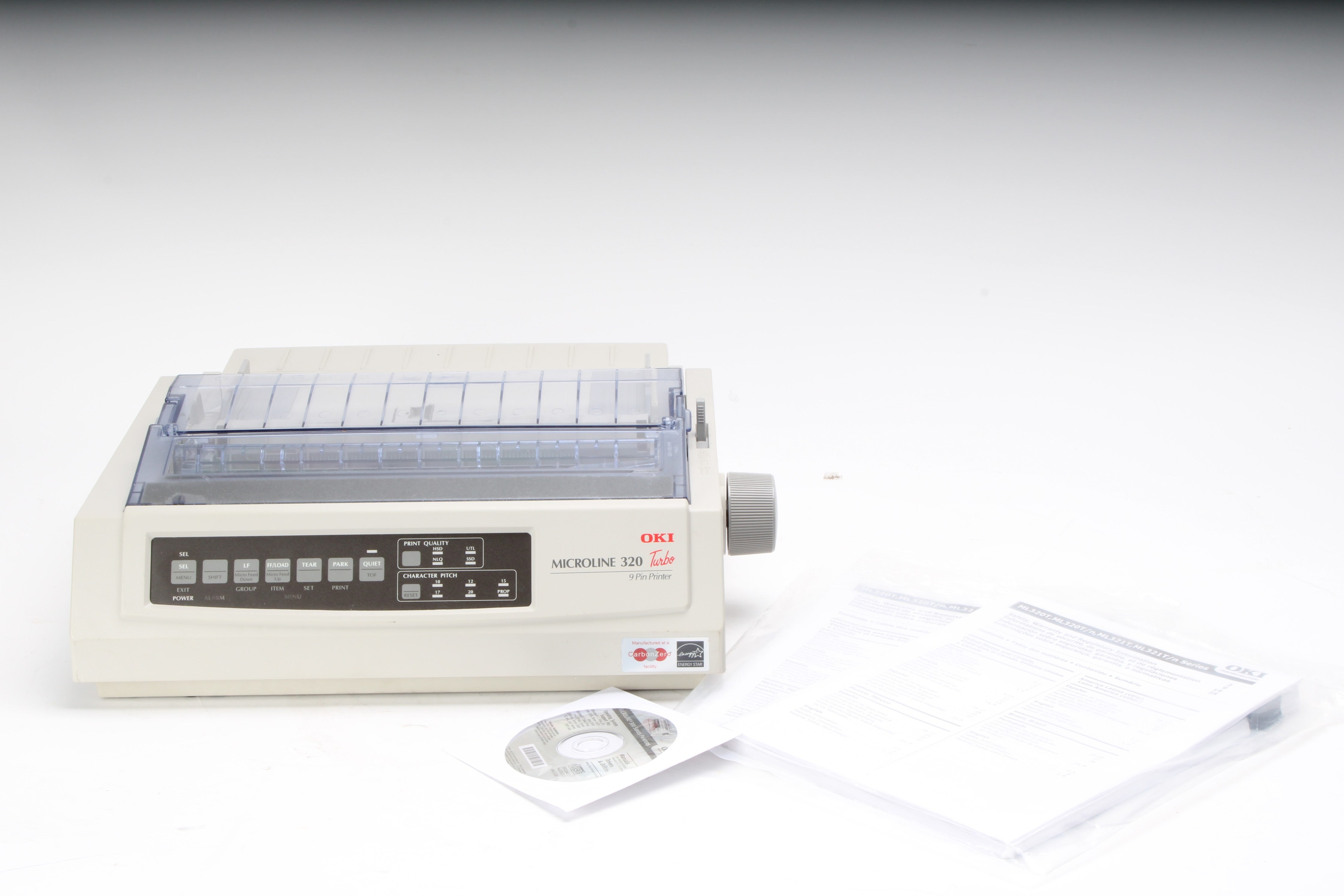Oki Data Microline 320 Turbo 9 Pin Dot Matrix Printer USB D22800A W/ A ...