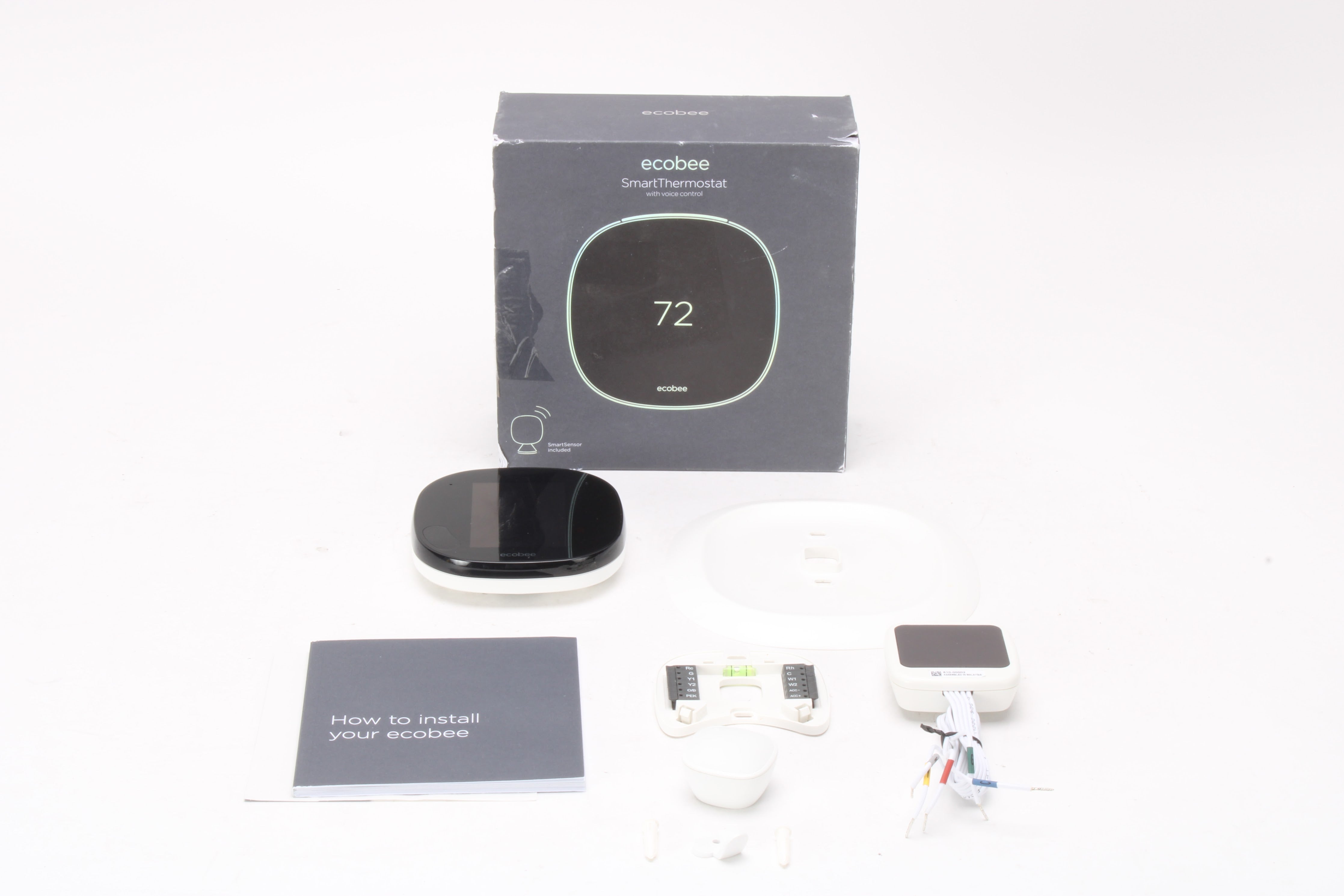 Ecobee EB-STATE5-01 Smart Thermostat 810-00032 W/ Voice Control and Ac ...