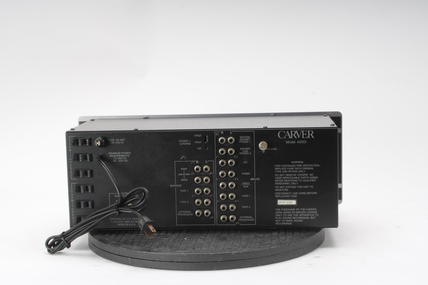 Carver Model 4000t Surround Sound Control Console Preamplifier – NTC Tech