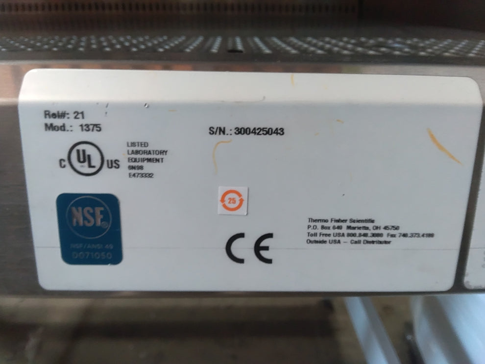 Thermo Scientific 1375 1300 Series Class II Type A2 Biological Safety ...
