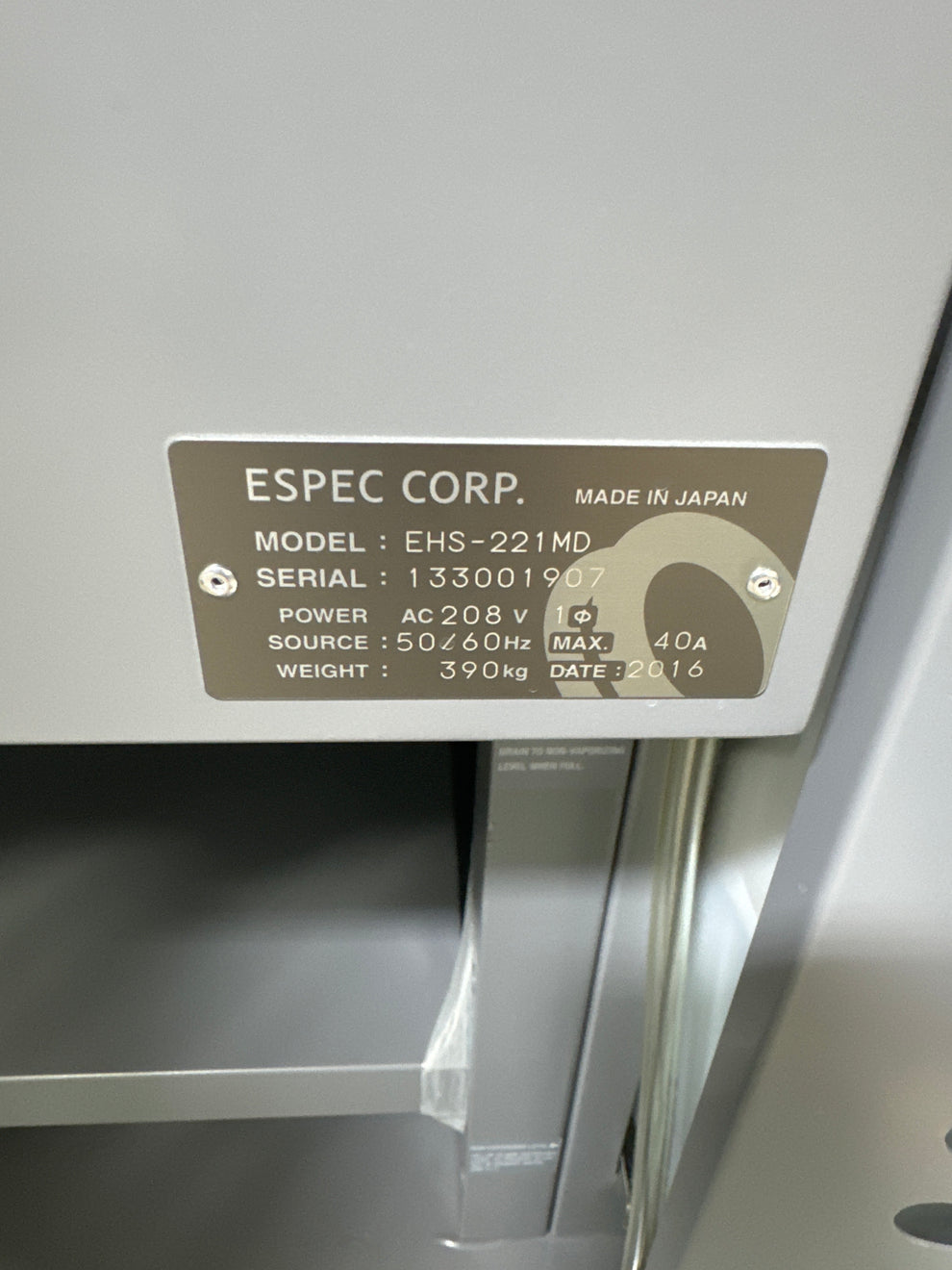 Espec EHS-221MD Highly Accelerated Stress Test System (HAST Chamber ...