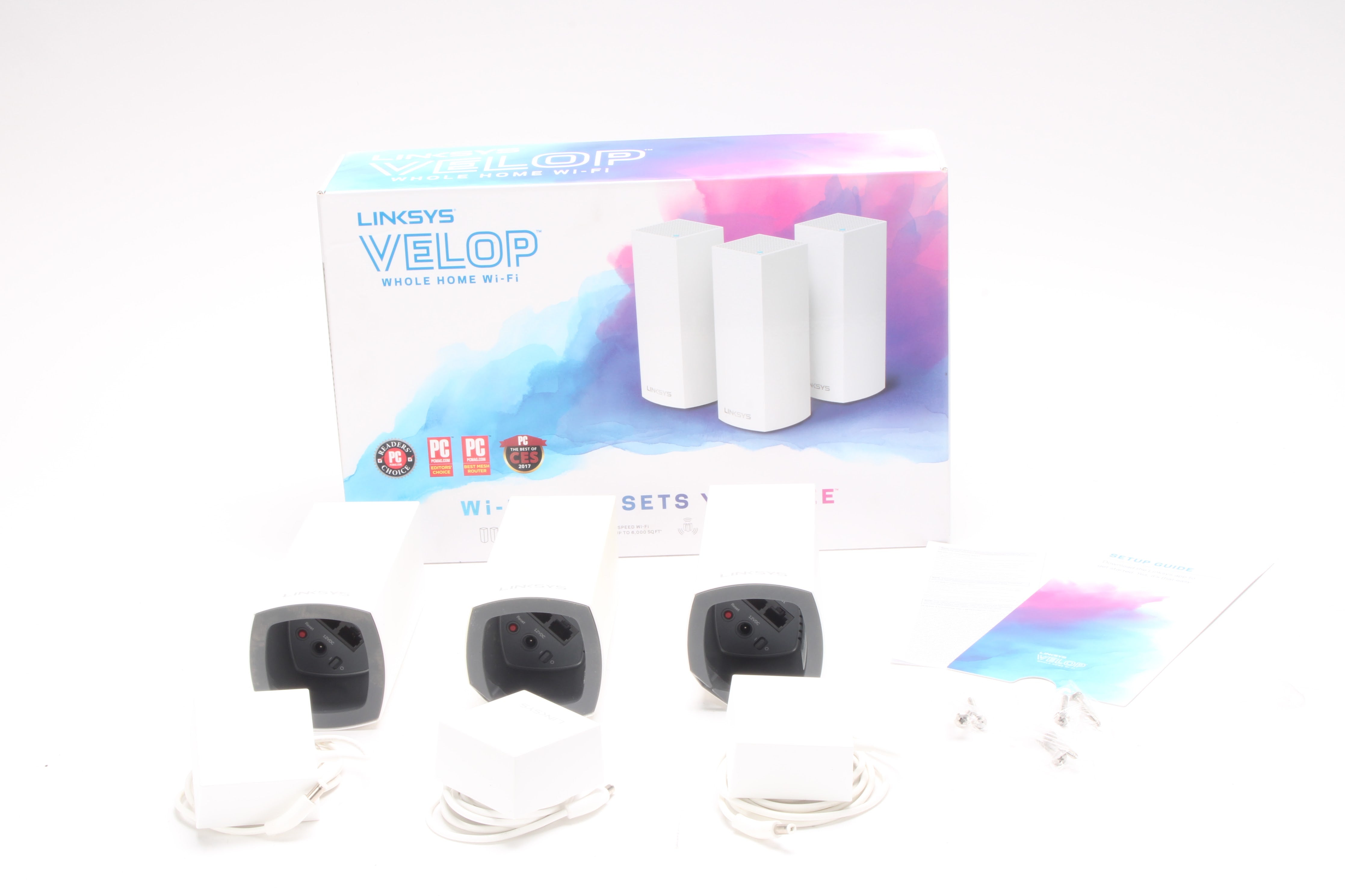 Linksys WHW03 V2 Velop Tri-Band Whole Home Wi-Fi System Lot of 3 -Fair ...