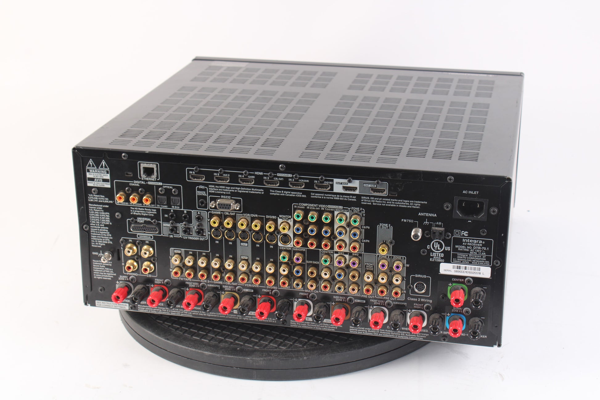 Integra DTR-70.1 AV Receiver Multi-Channel Power Amplifier - AS IS Par ...