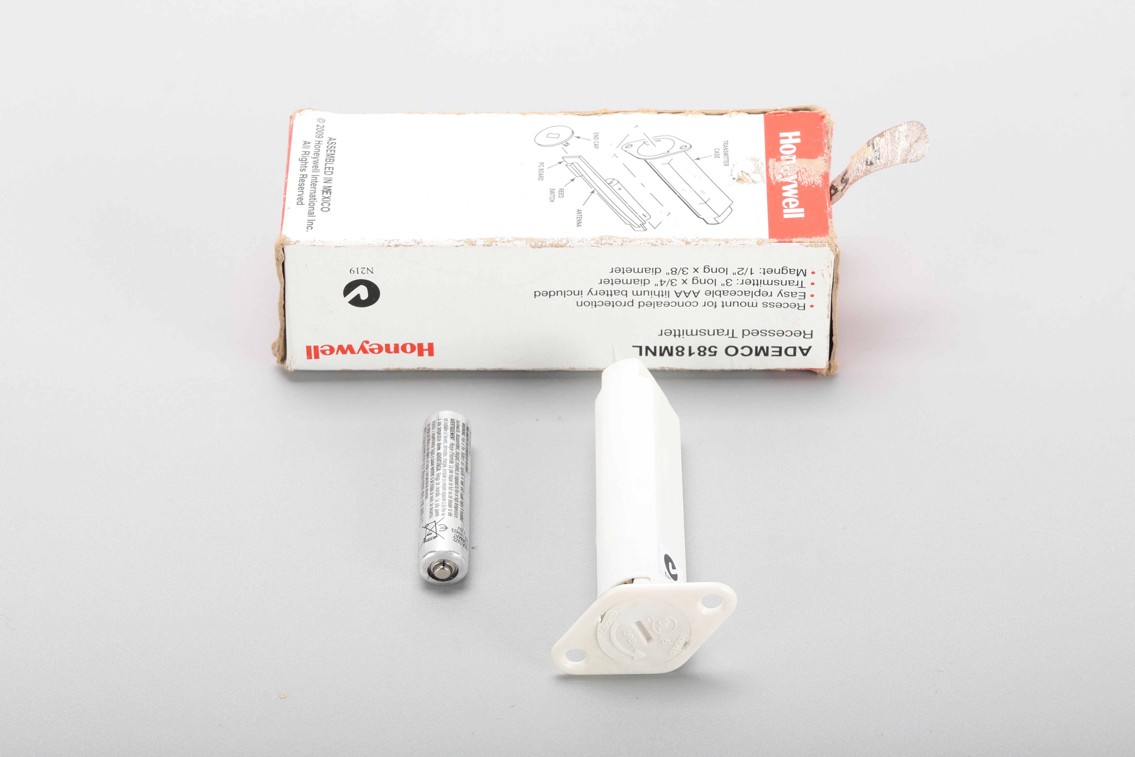 Honeywell 5818MNL Wireless Recessed Door/Window Transmitter - New Open ...