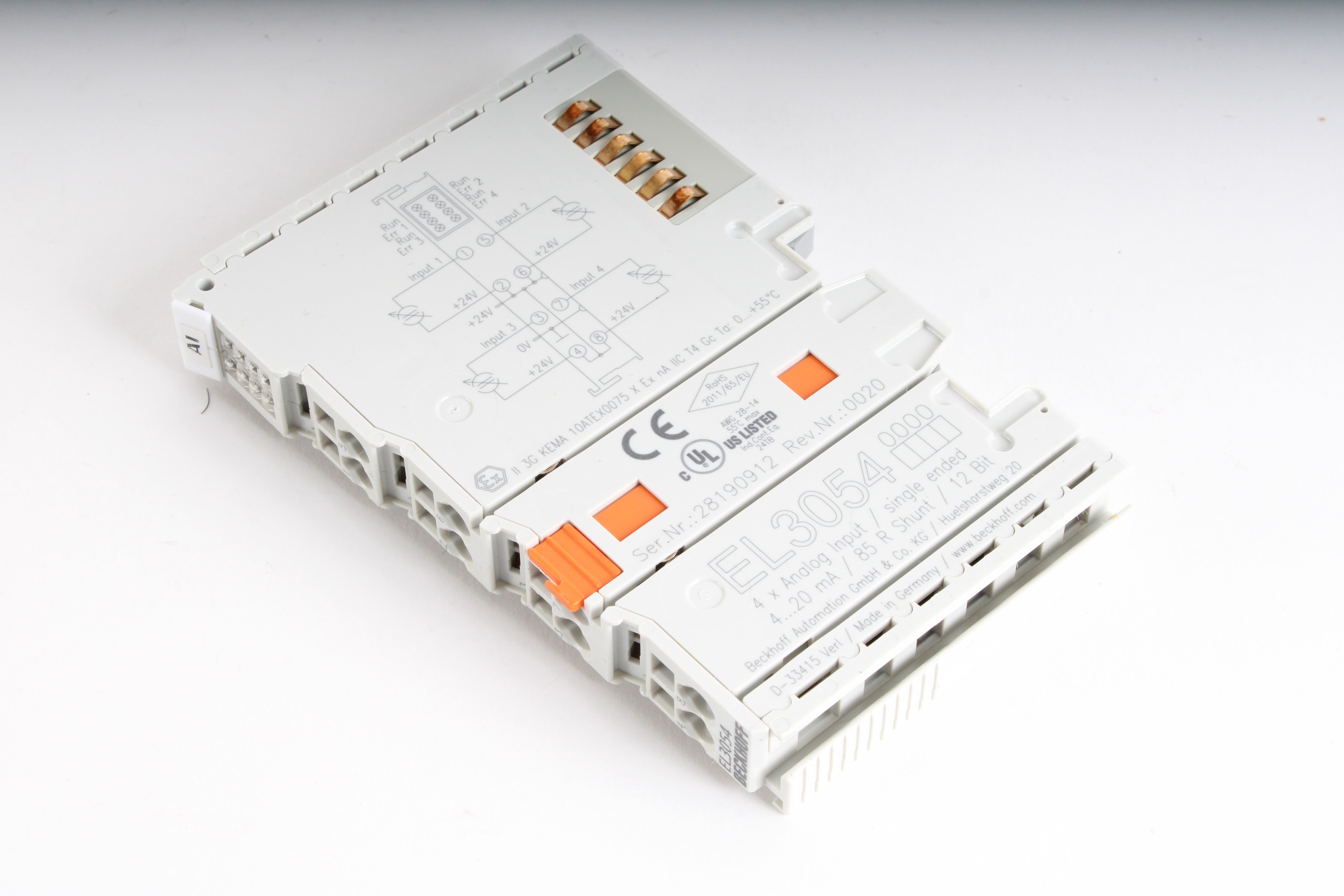Beckhoff EL3054 EtherCAT Terminal, 4-Channel Analog Input – NTC Tech