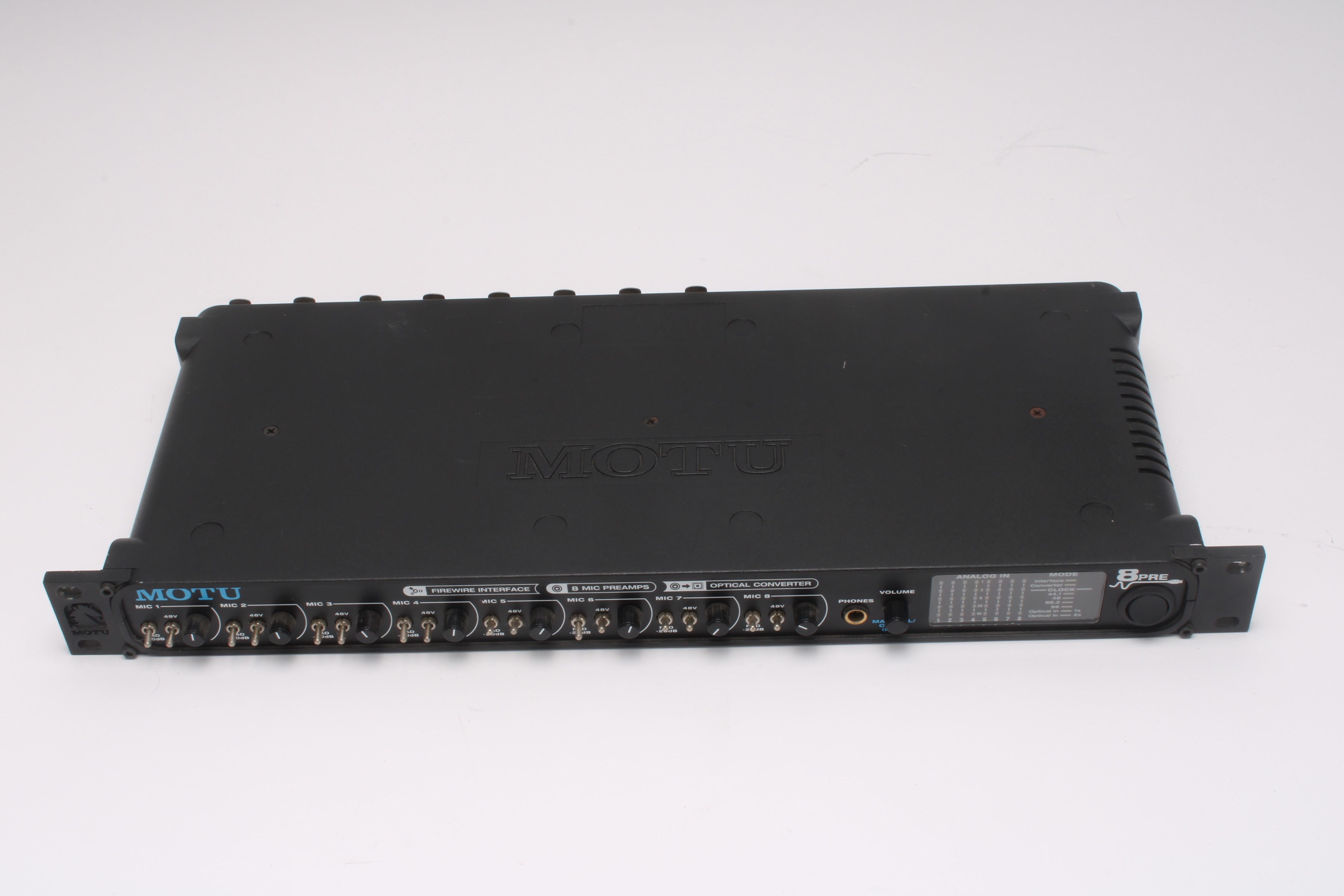 MOTU 8PRE Firewire Interface Audio Optical Converter 8-Mic Preamps ...