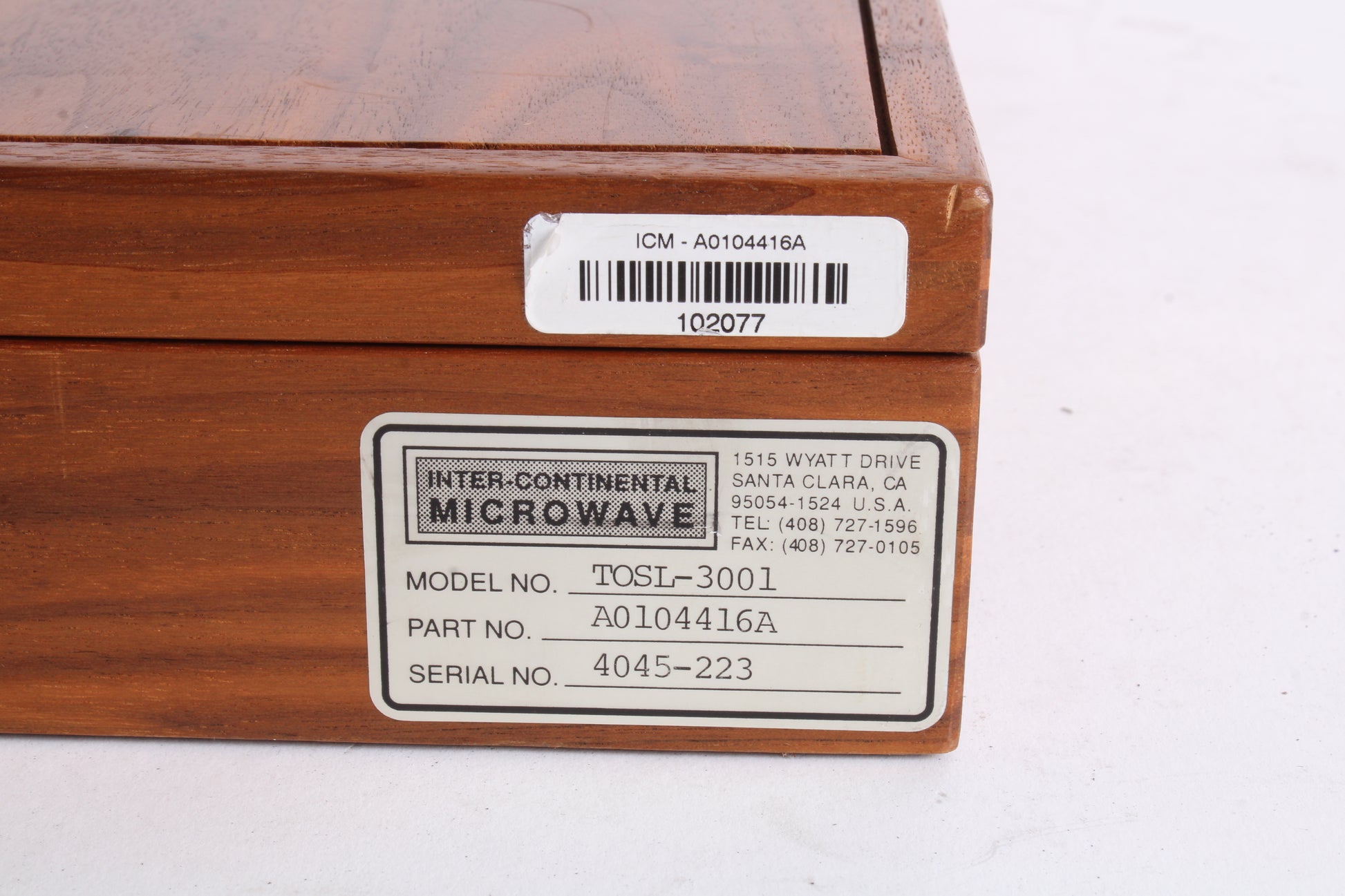 Intercontinental Microwave Calibration Standards TOSL-3001 / 0.760 Ada ...