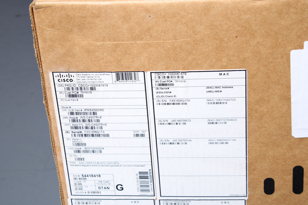 Cisco WS-4507R+E Catalyst 4507R+E Modular Ethernet Switch - New Open B ...