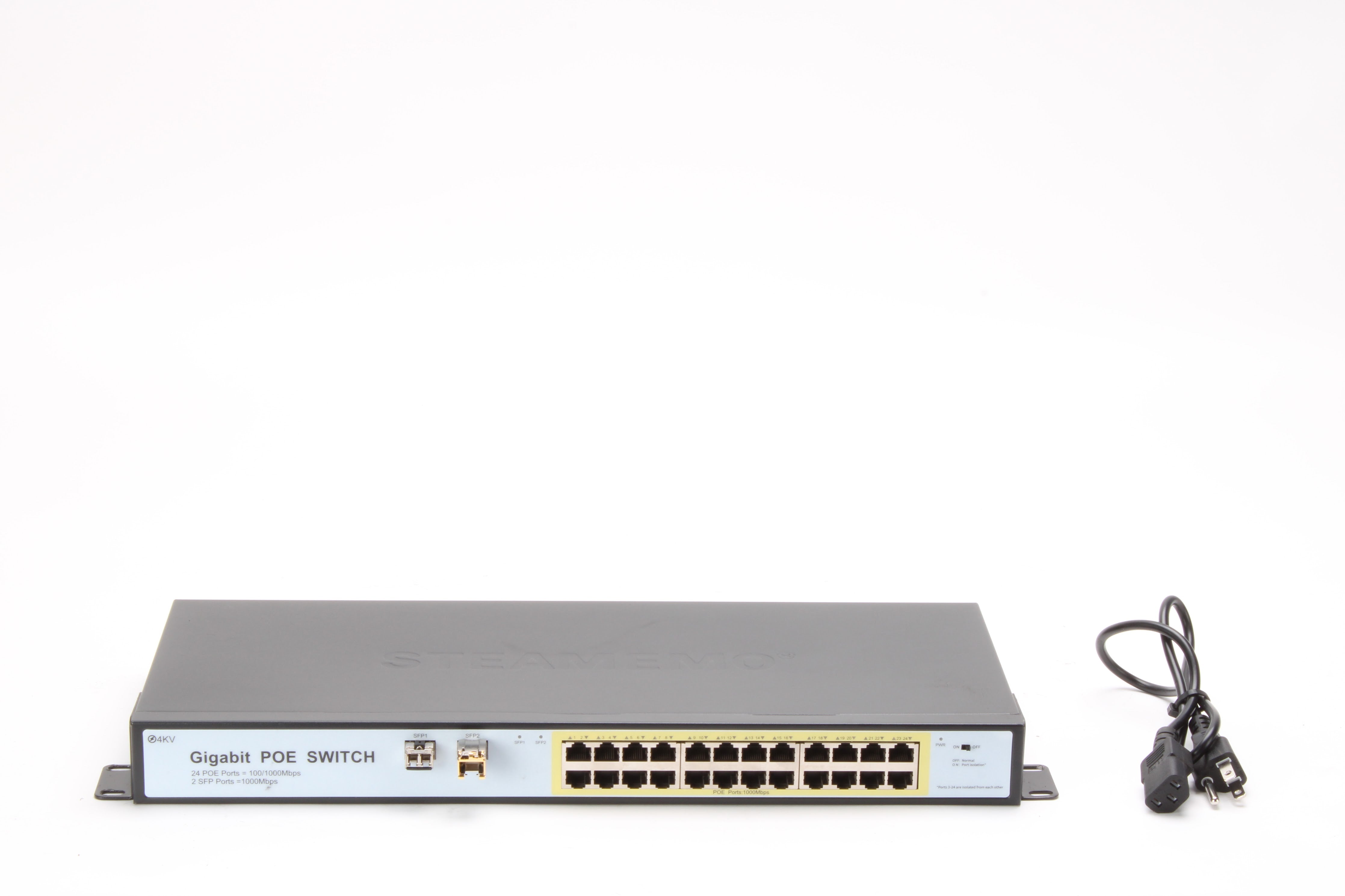 Steamemo GPOE224 24-Port PoE Network Switch With SFP101P SFP to RJ45 T ...