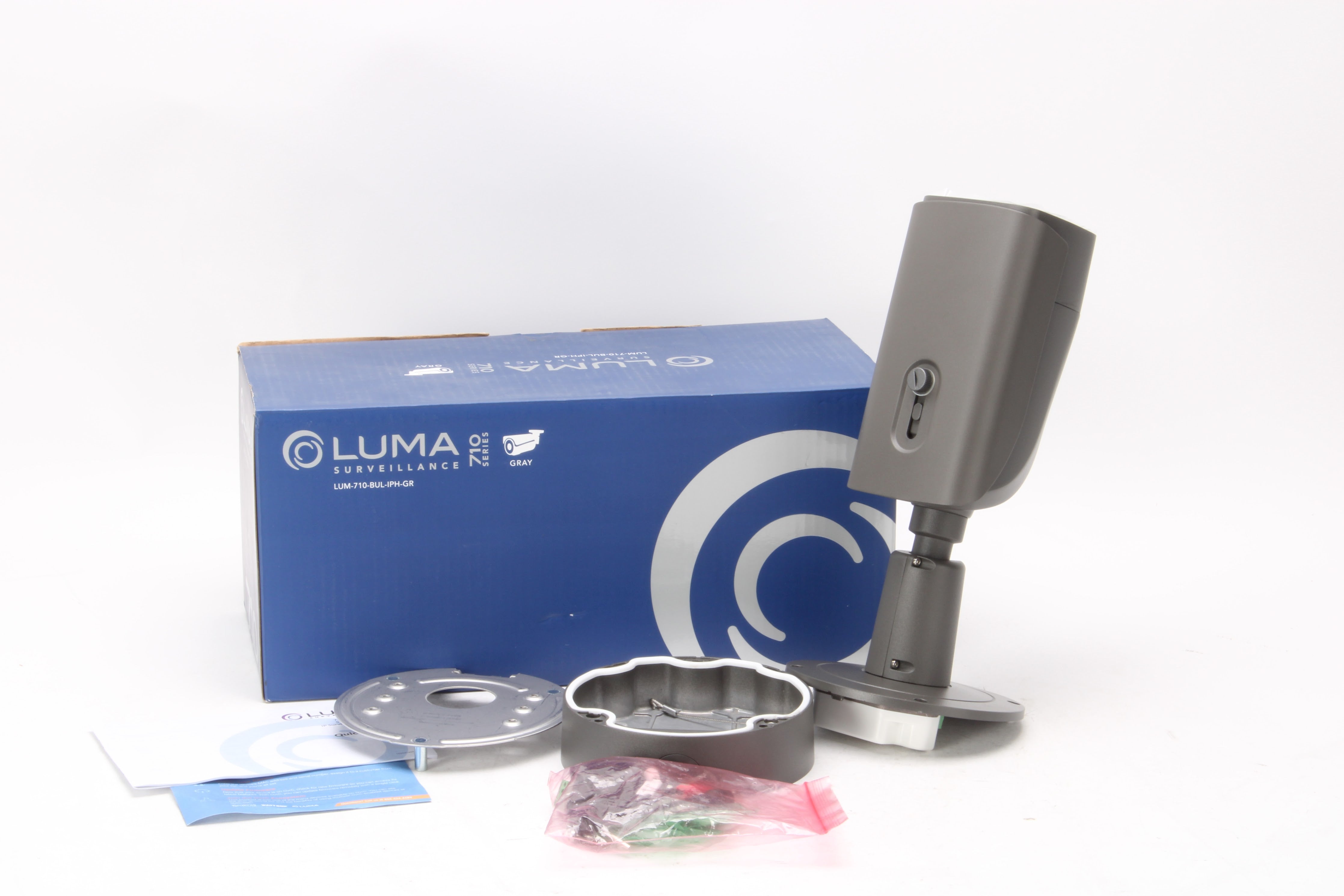 Luma LUM-710-BUL-IP-GR Grey Bullet IP Outdoor Camera With Accessories ...