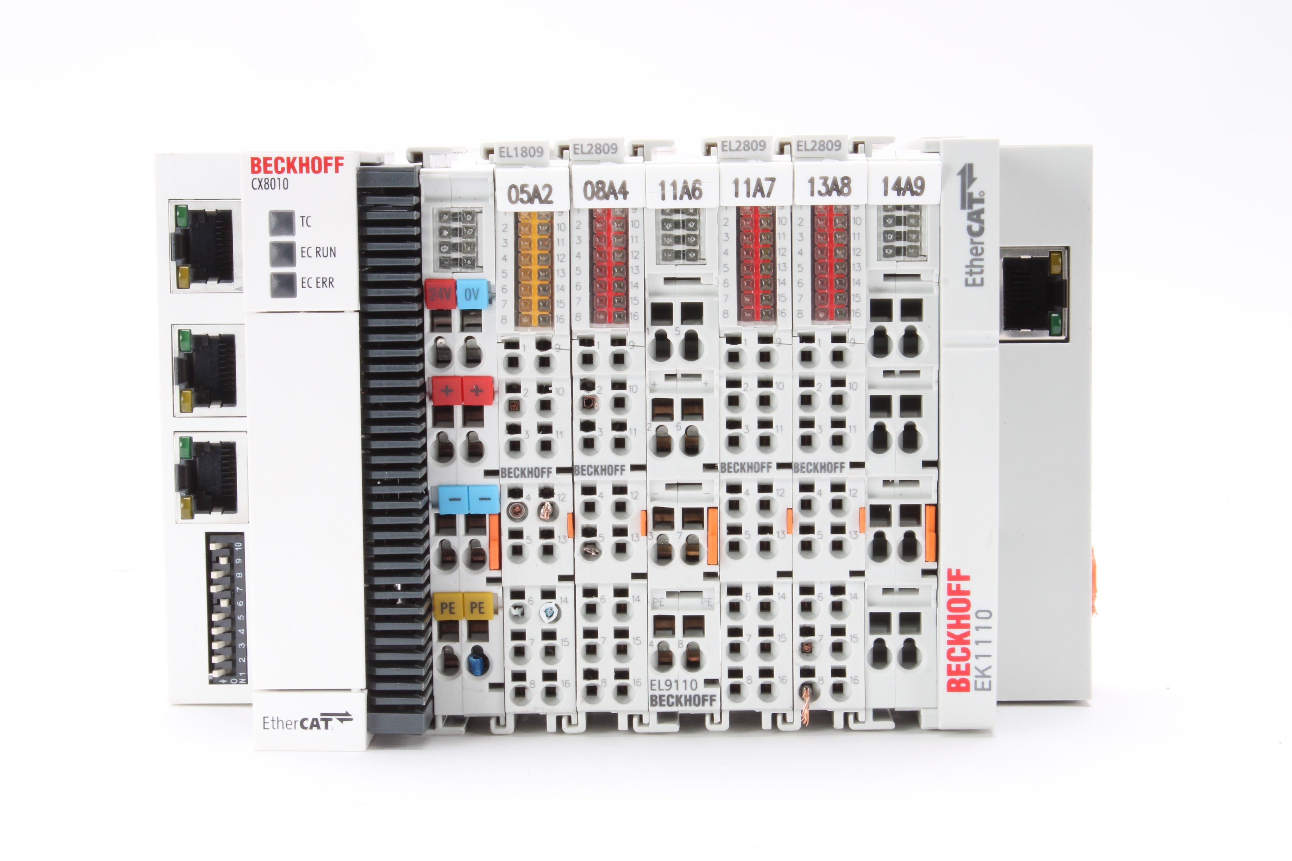 Beckhoff CX8010 Embedded PC W/ 3x EL2809,1x EL1809,1x EL9110,1x EK1110 ...