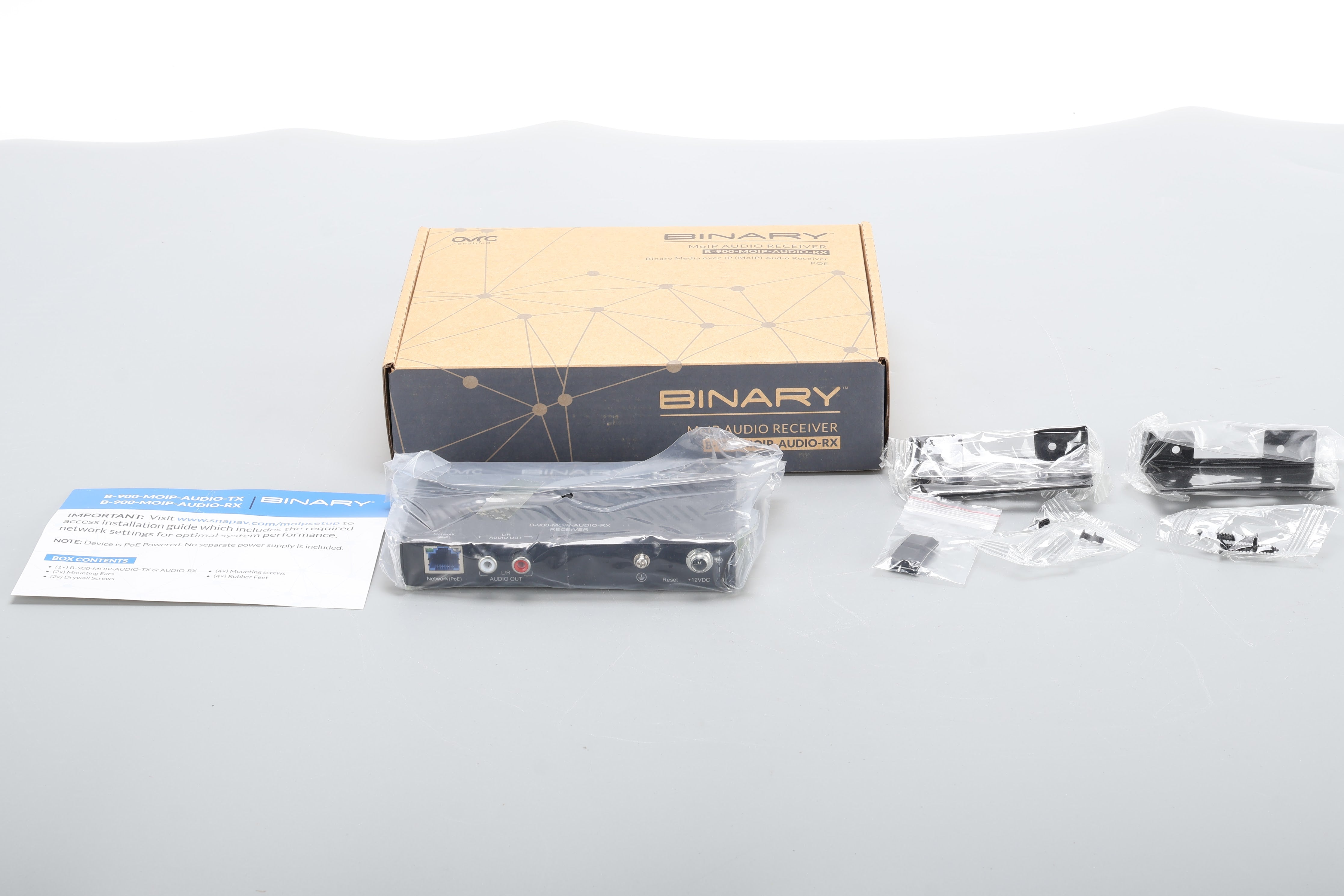Binary B-900-MOIP-AUDIO-RX Media Over IP Audio Receiver With Accessori ...
