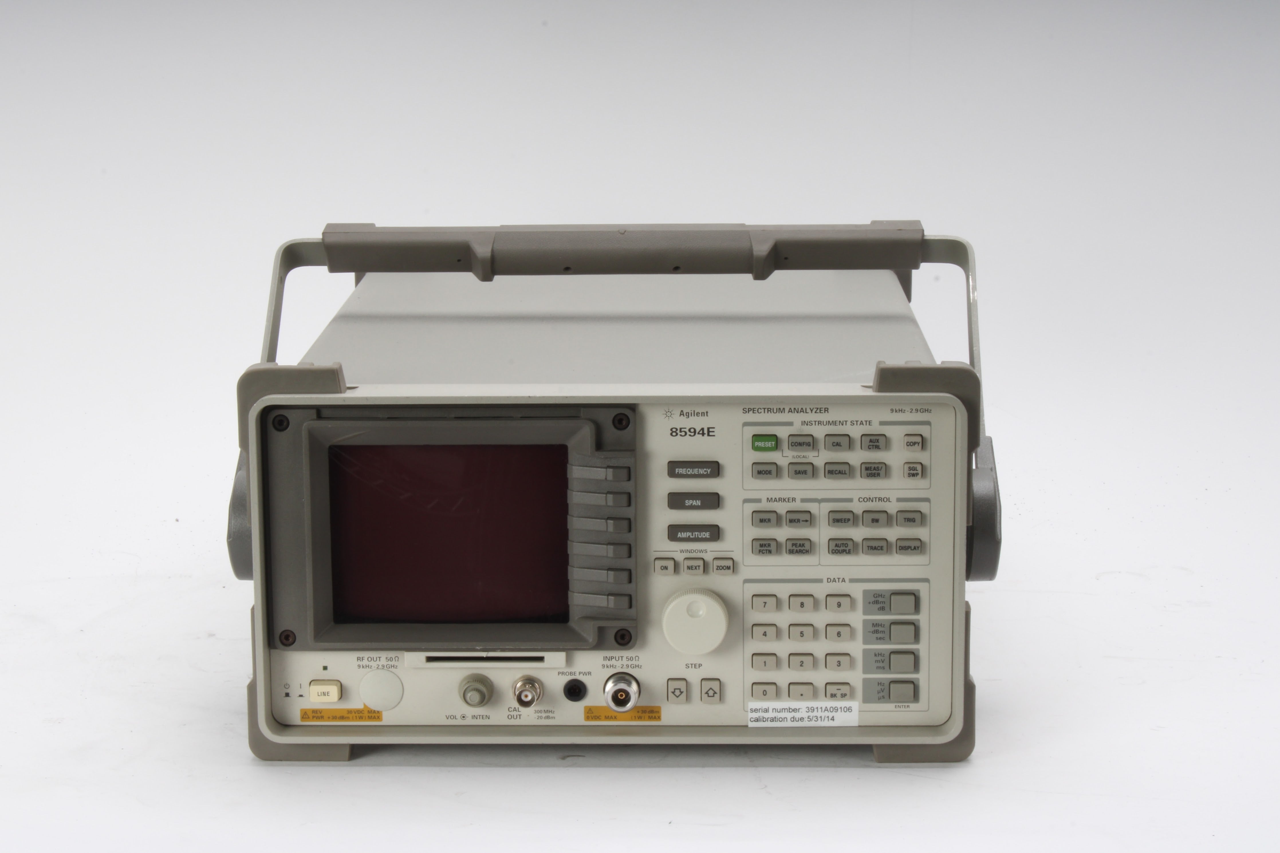 HP 8594E 9kHz to 2.9Ghz Spectrum Analyzer With Option 041 HPIB + Paral ...