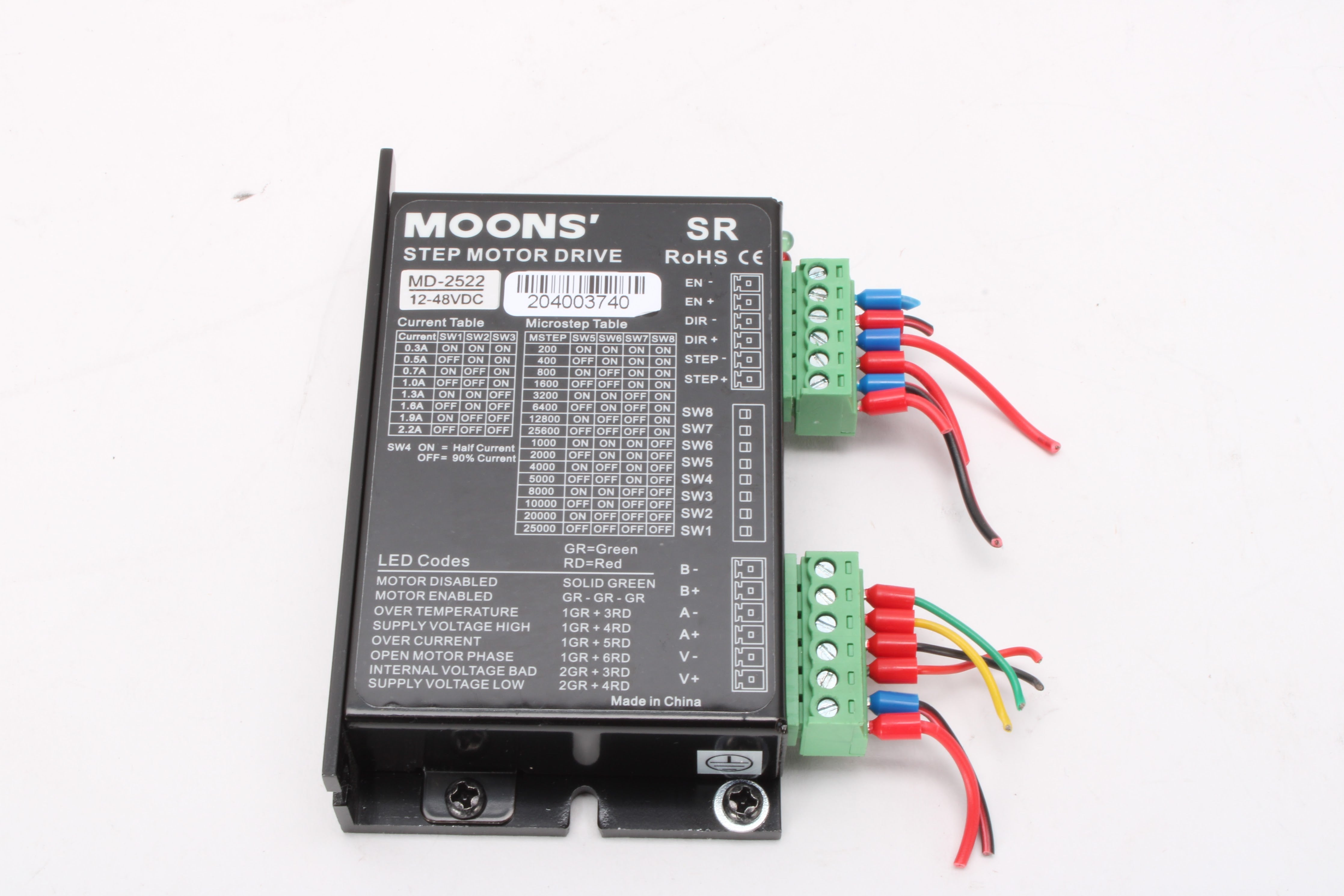 Moons MD-2522 CNC Digital Microstep Driver – NTC Tech