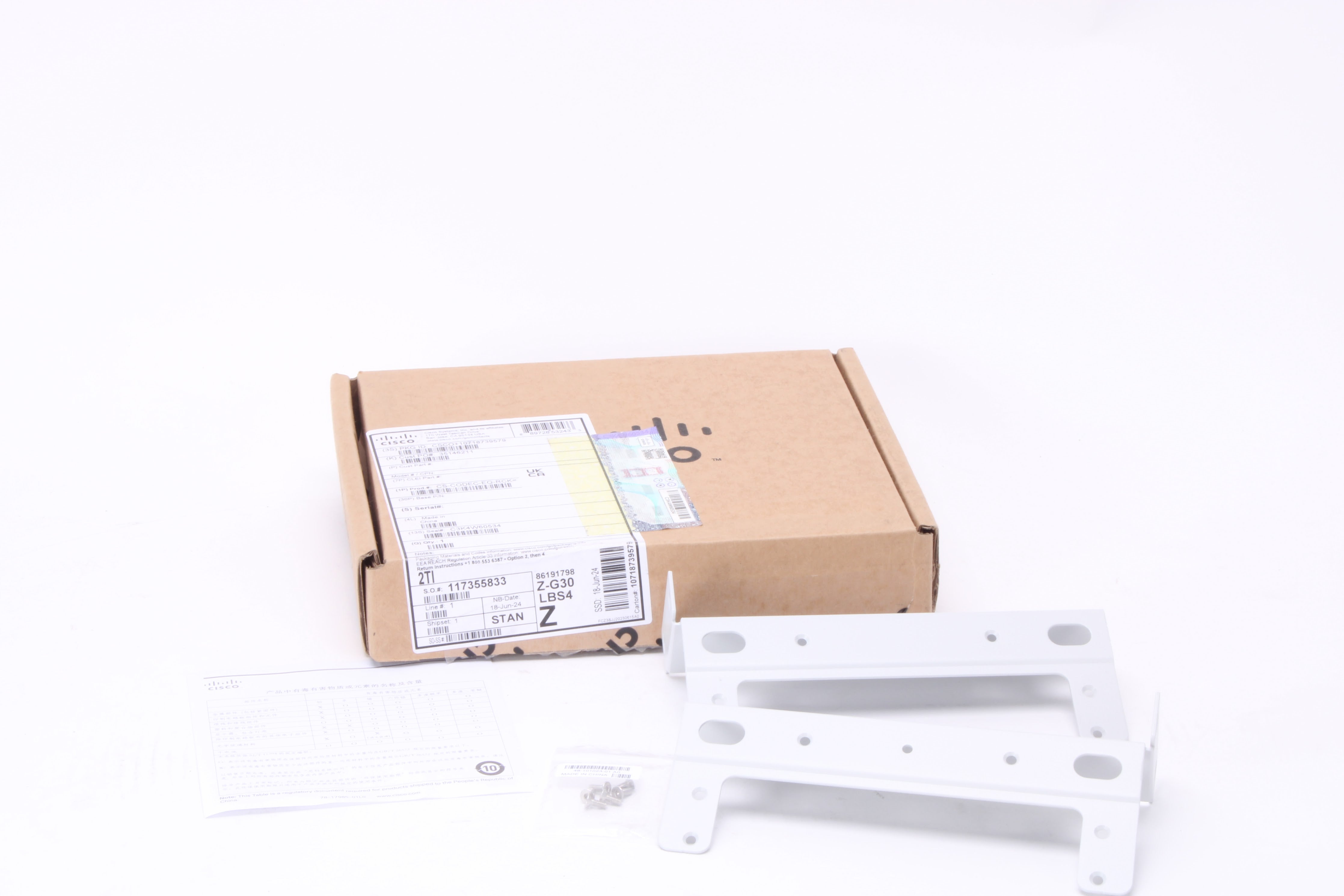 Cisco CS-CODEC-EQ-RCK Rack Ears for Codec EQ With Hardware – NTC Tech