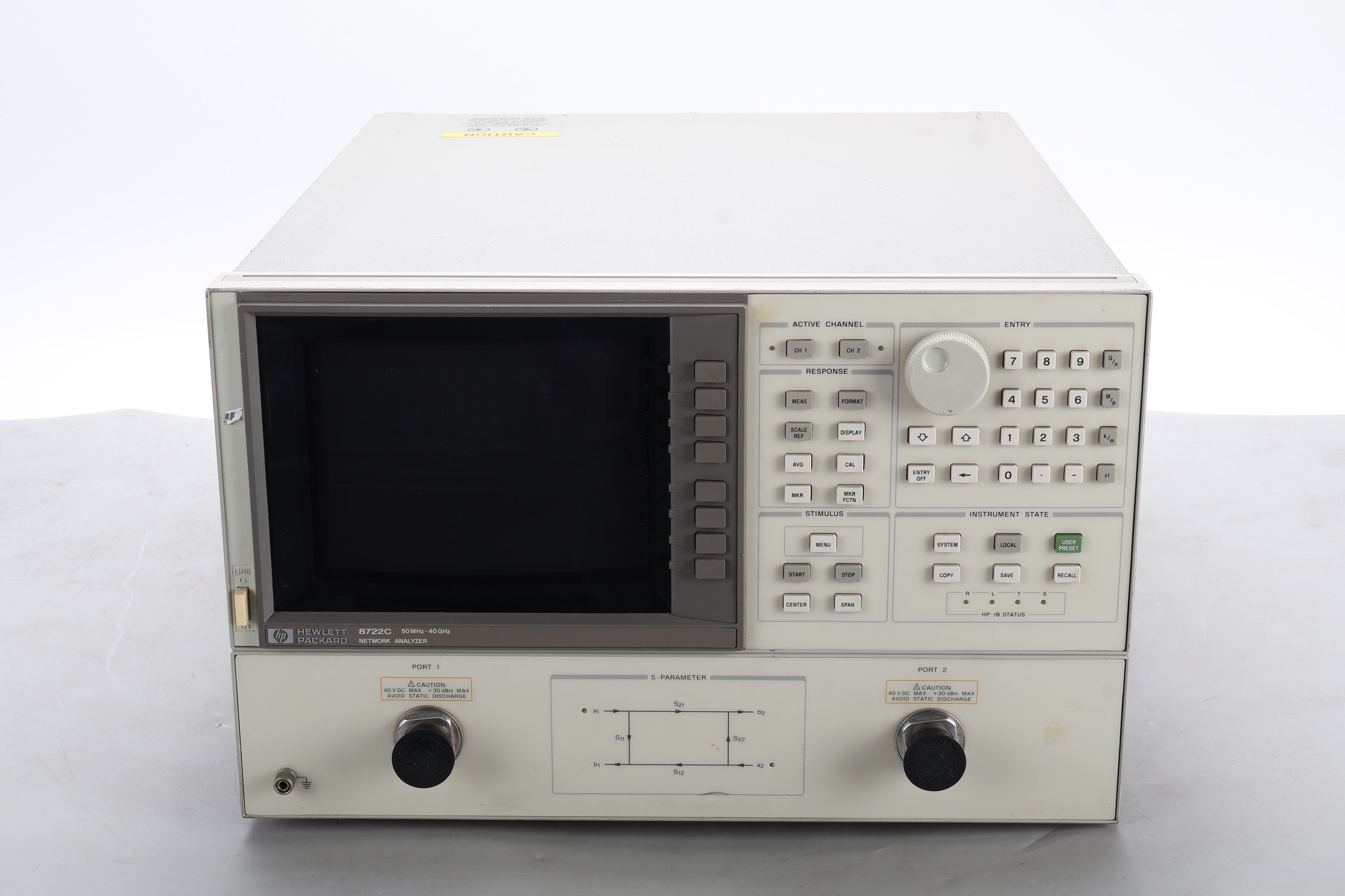 HP 8722C Microwave Vector Network Analyzer 50MHz-40GHz W/ Options 001 ...