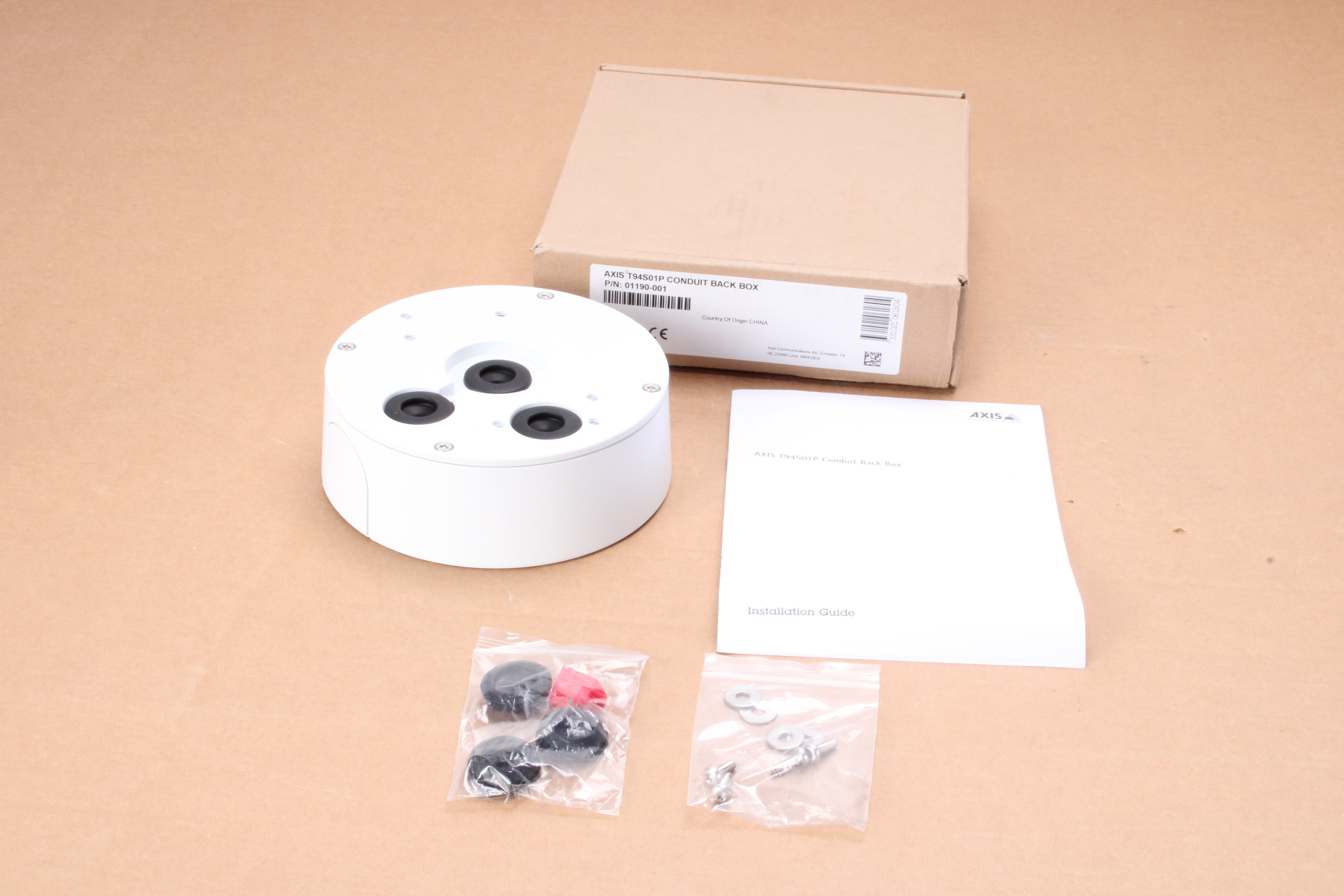 Axis T94S01P Conduit Back Box 01190-001 With Mounting Screws and Gaske ...