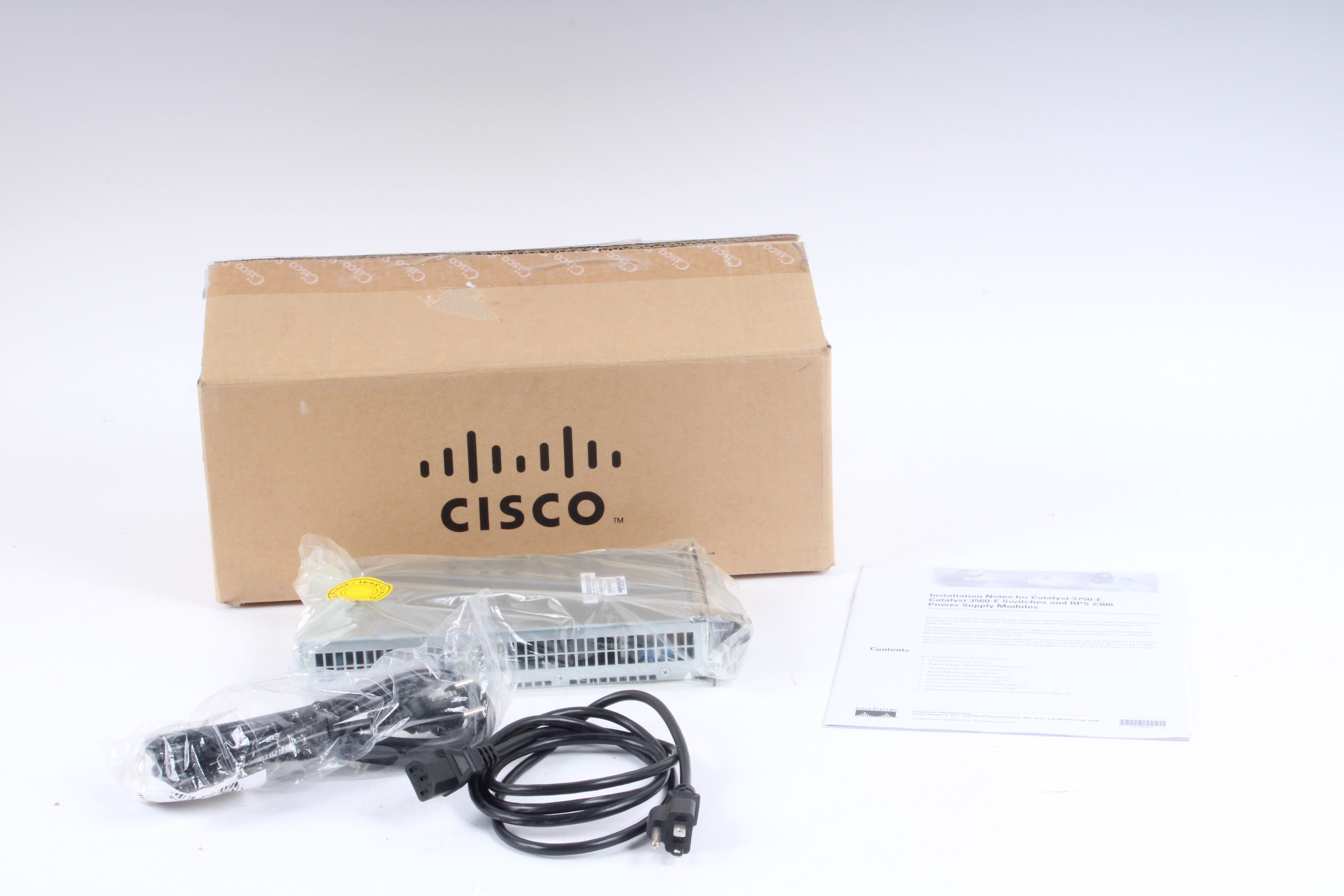 Cisco Catalyst 3750-E/3560-E/RPS 2300 750WAC Power Supply - New Open B ...