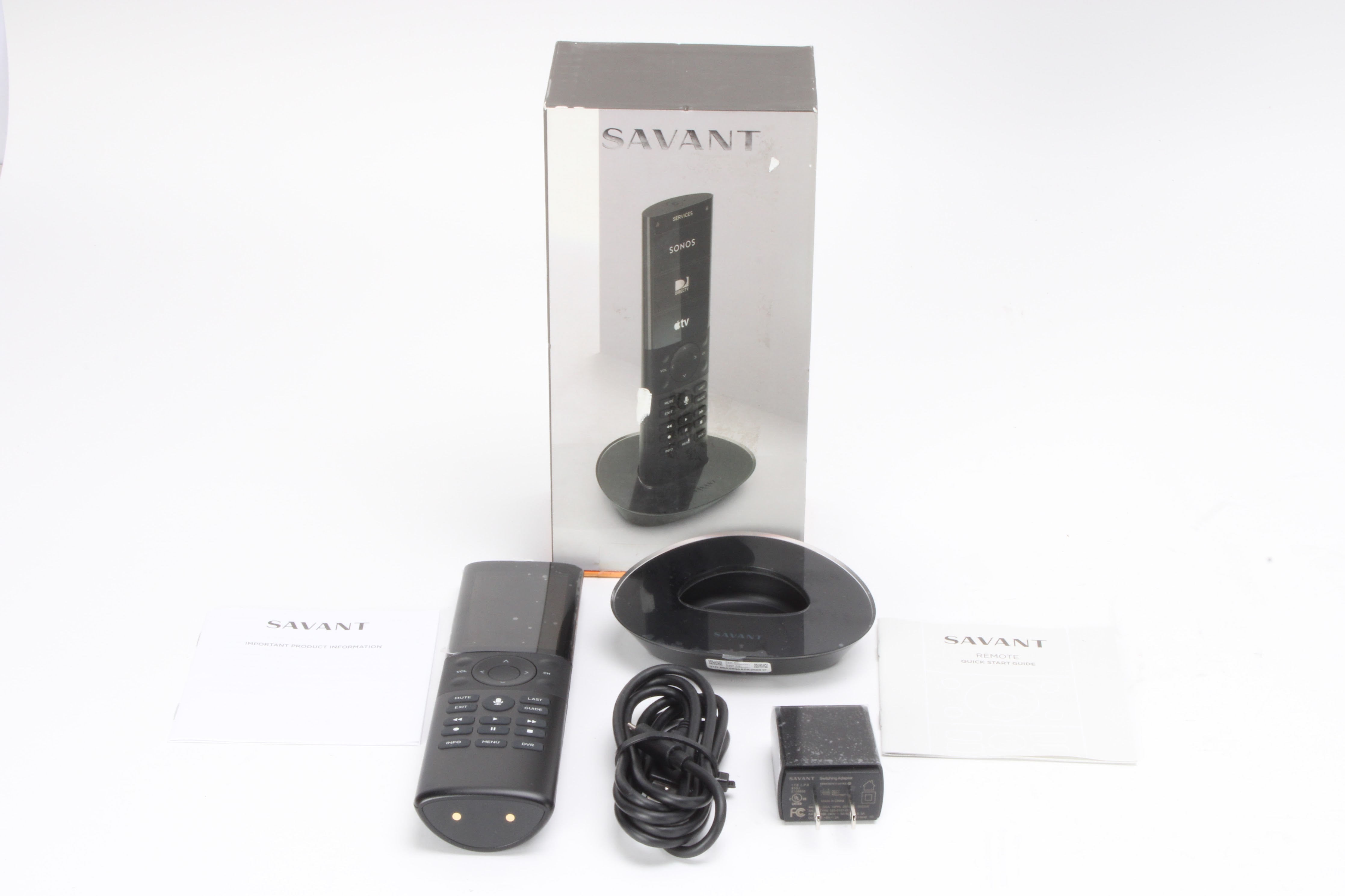 Savant REM-0100-01 Universal Remote Control With Charging Base and Pow ...