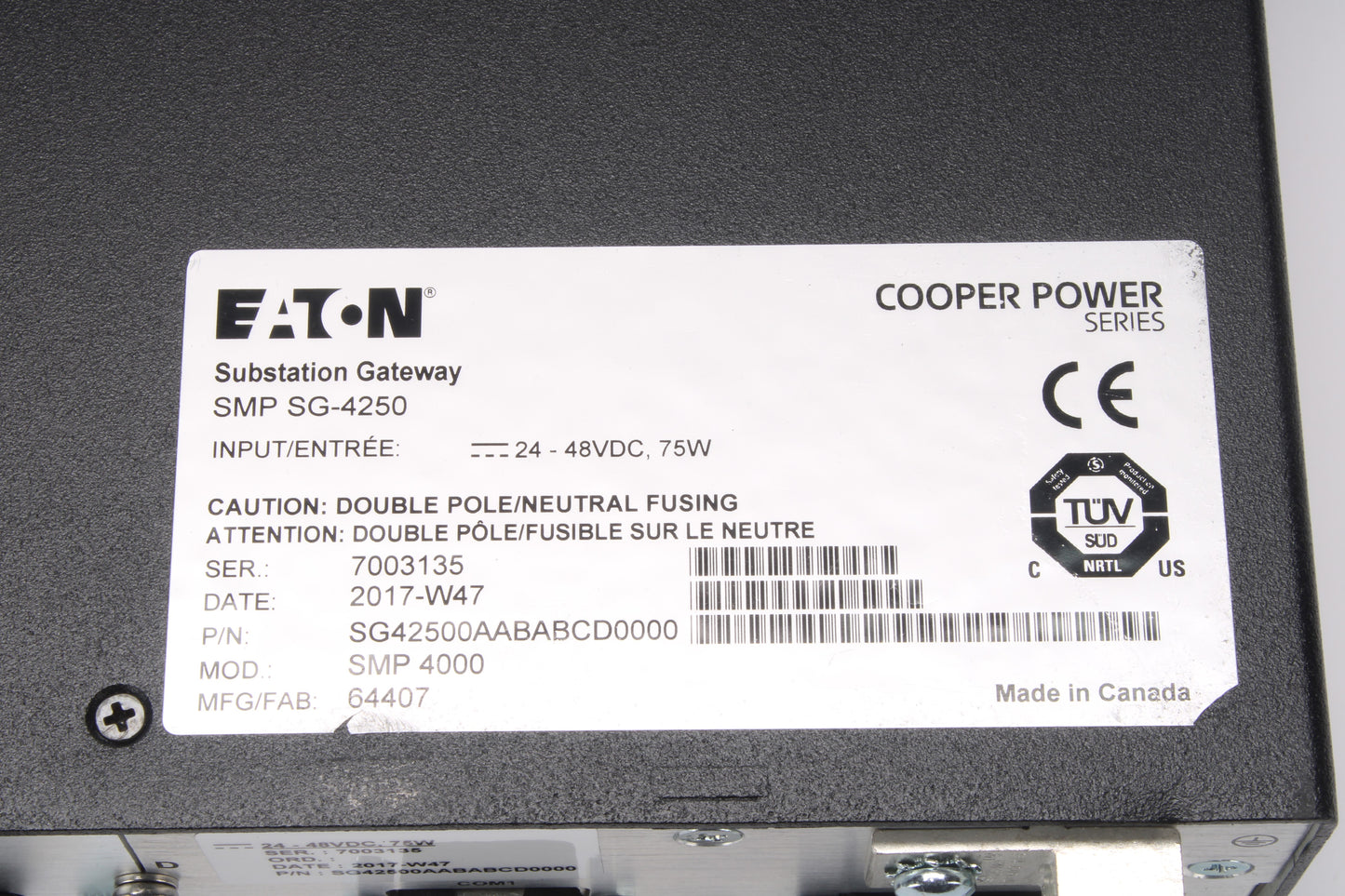 Eaton SMP SG-4250 Substation Gateway – NTC Tech
