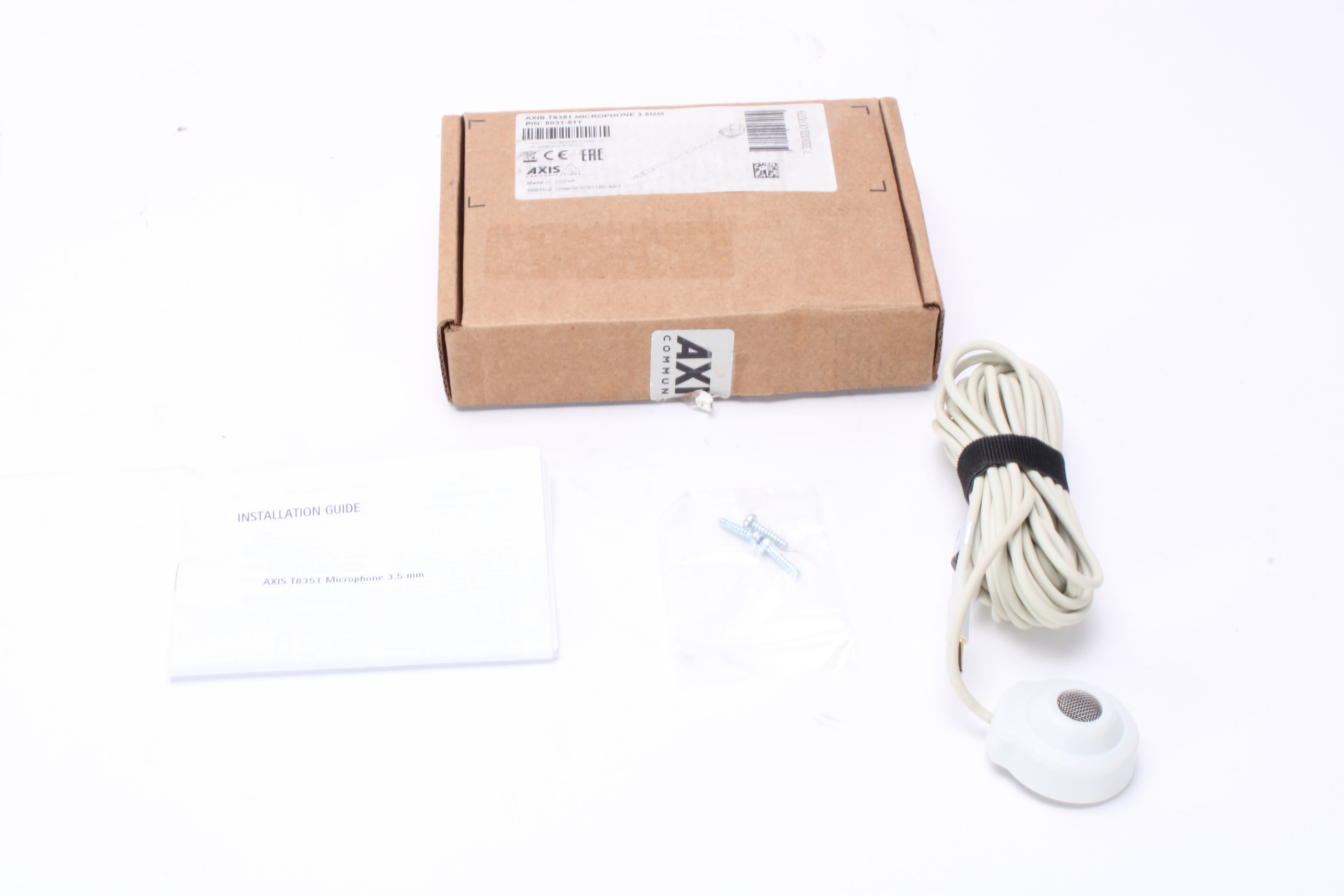 Axis Communications T8351 Microphone 3.5mm 5031-511 With Original Box ...