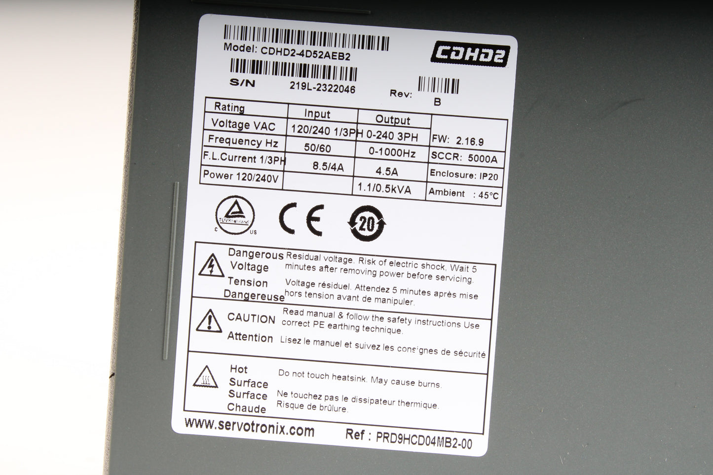 Servotronix CDHD2-4D52AEB2 Servo Drive – NTC Tech