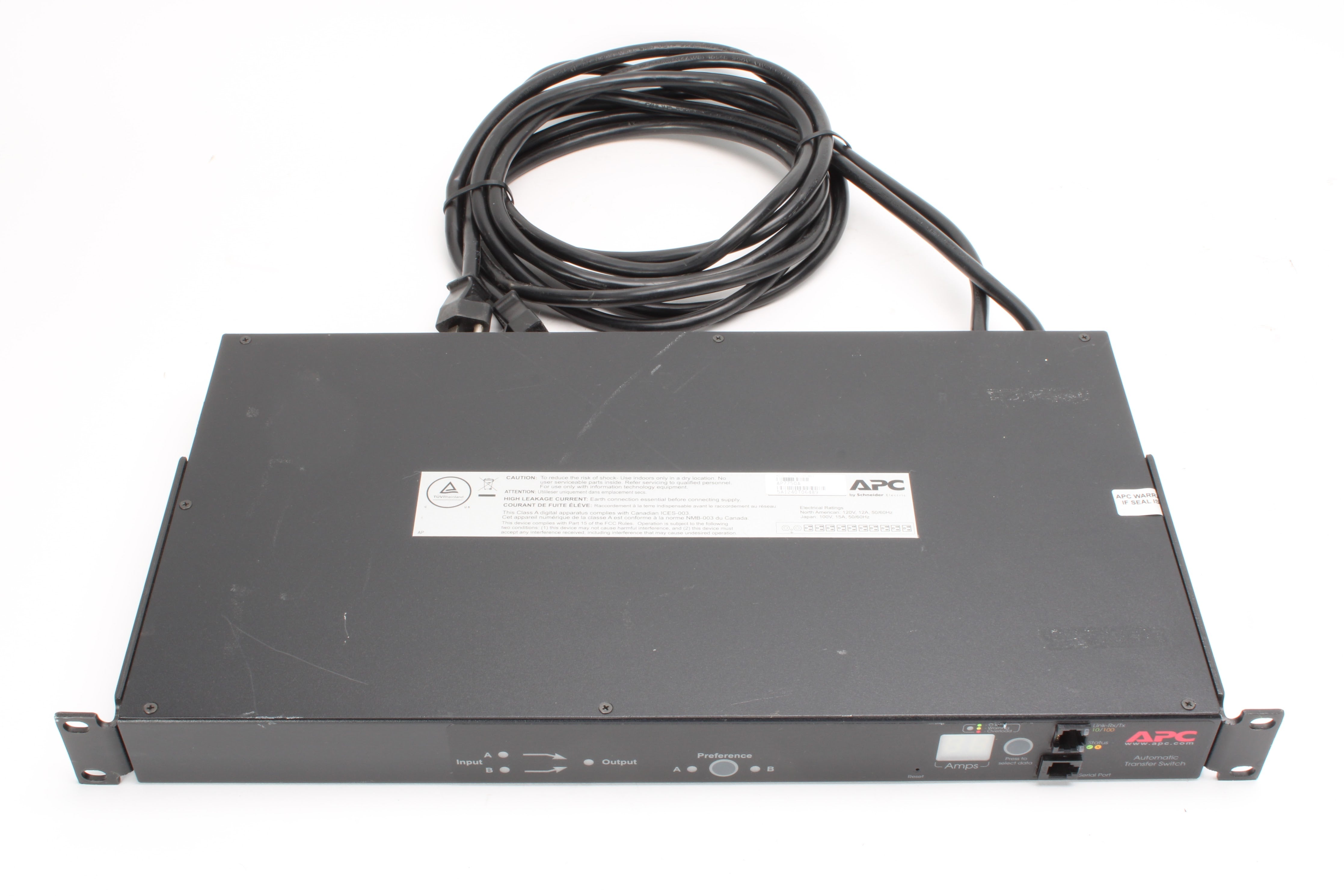 APC AP7750A 10 Outlet Automatic Transfer Switch Rack Mount – NTC Tech