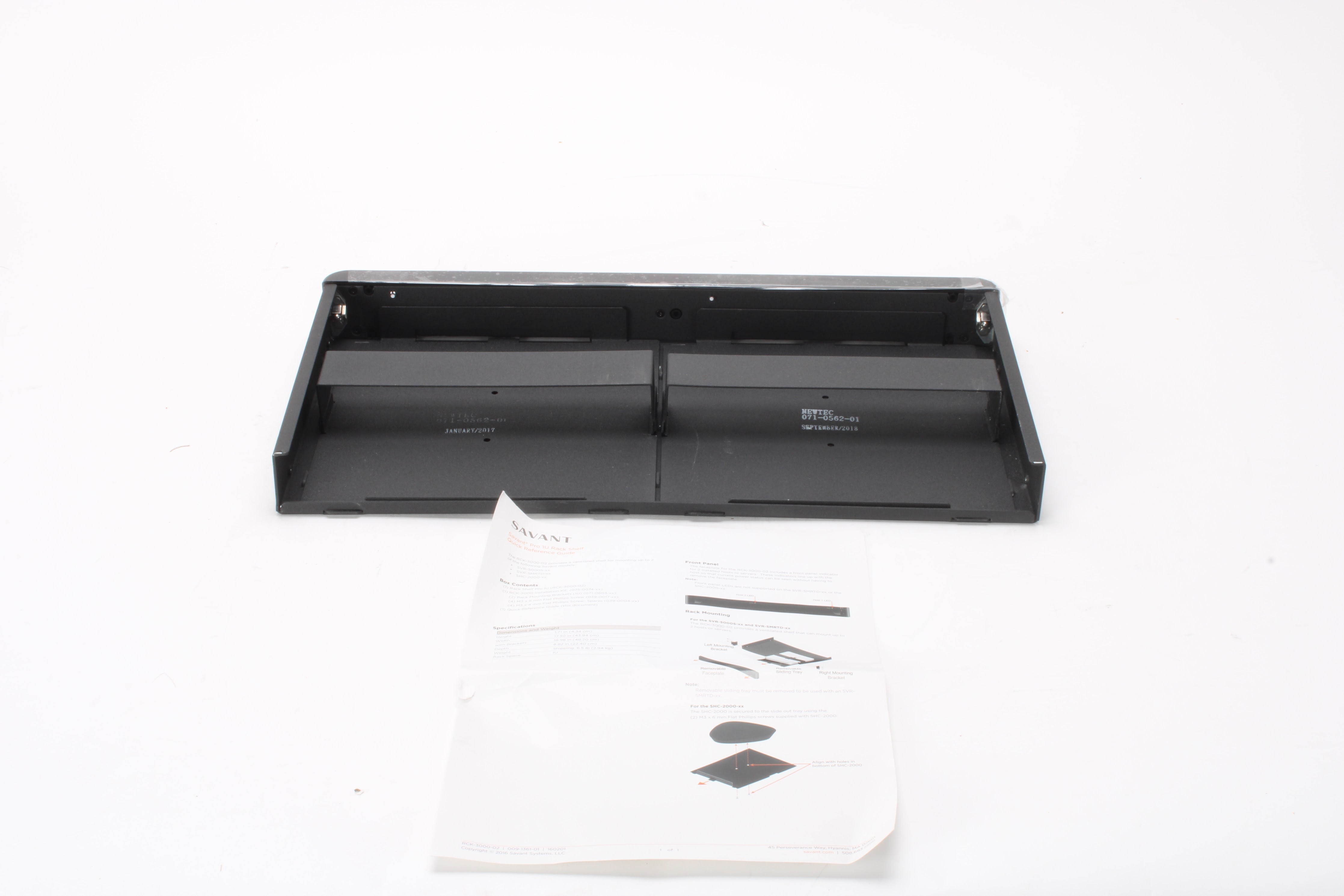 Savant RCK-3000-02 Pro 1U Rack Shelf - No Mounting Brackets – NTC Tech