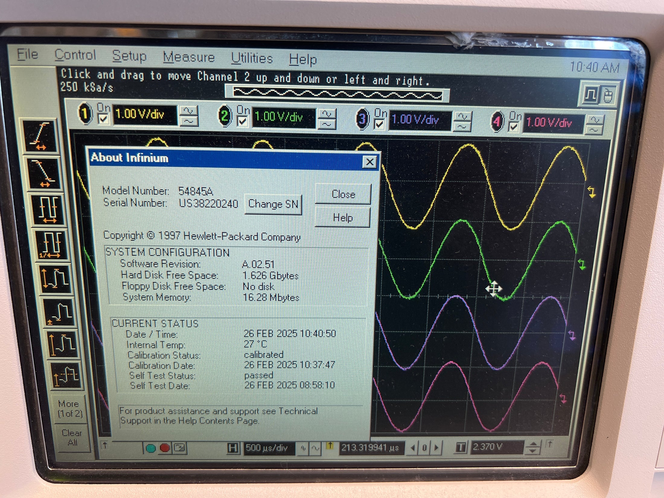Agilent Infinium 54845A 4-Channel 1.5GHz 8GSa/s Oscilloscope With Acce ...